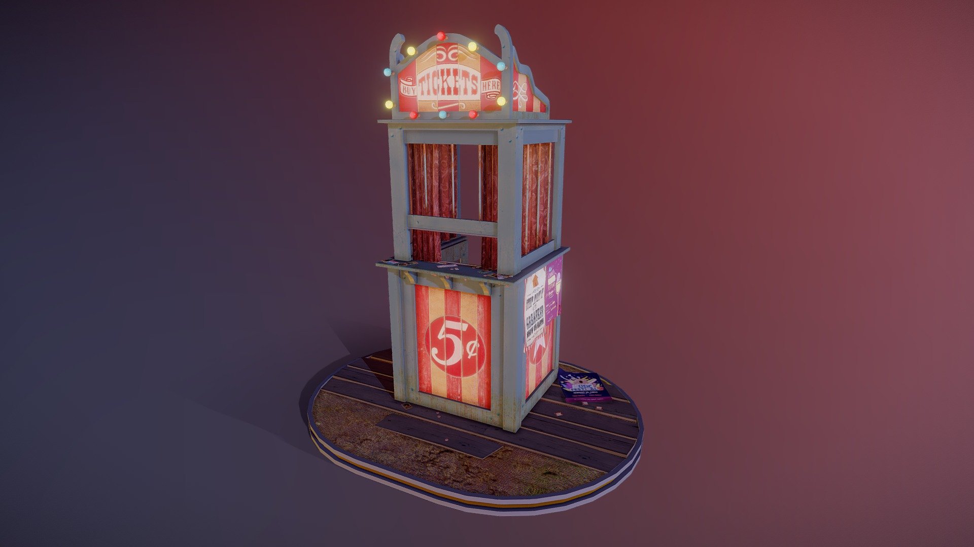 1970's Ticket Booth - Download Free 3D model by nickheitzman [8dd7295 ...