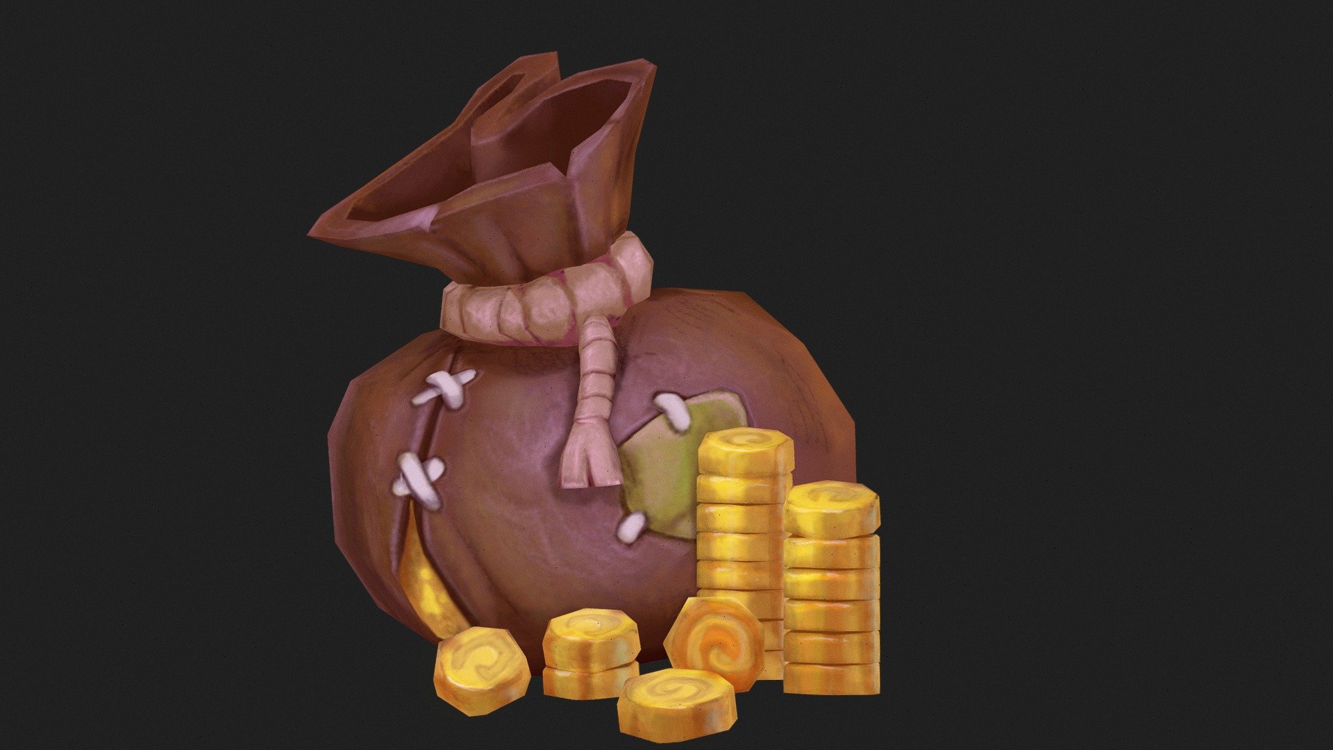 Coin Bag - 3D model by emf-v [8dd8c3a] - Sketchfab