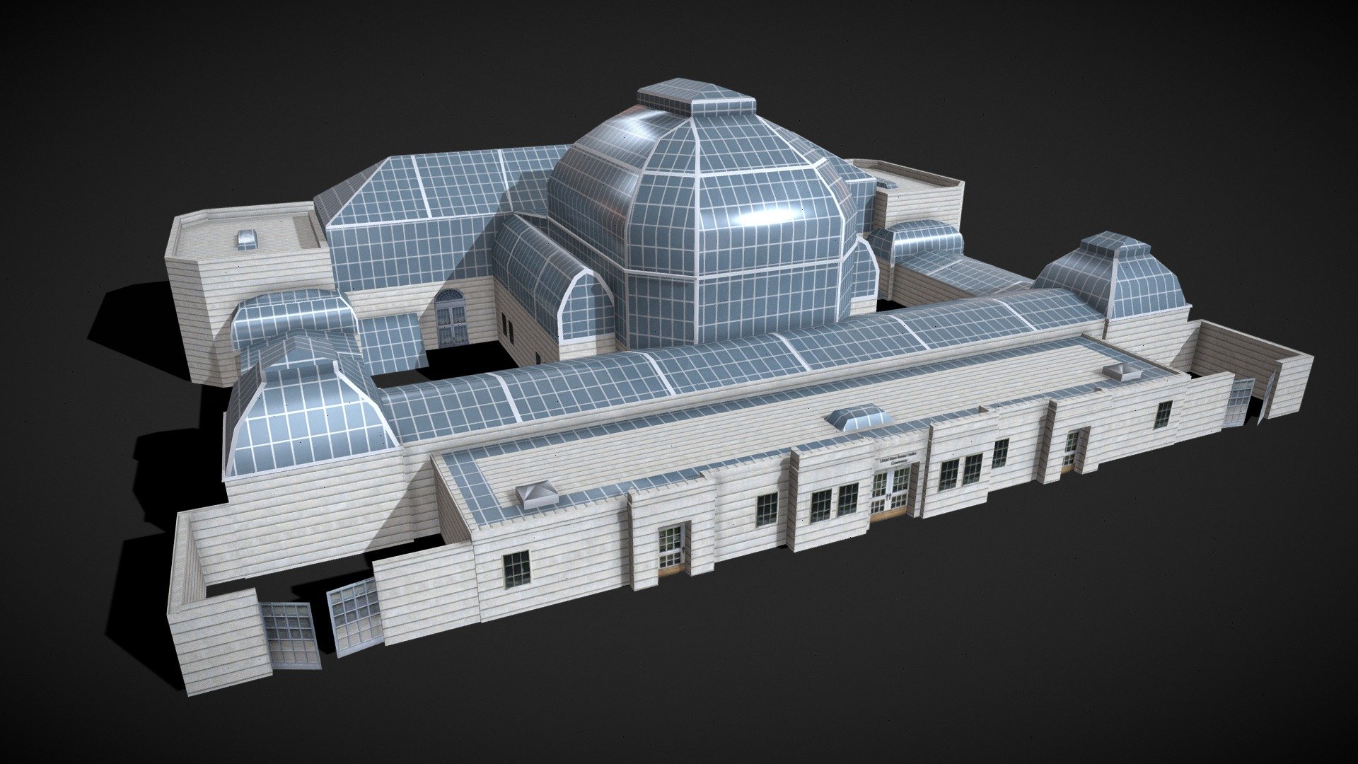 United States Botanic Garden Low Poly Game Ready - Buy Royalty Free 3D ...