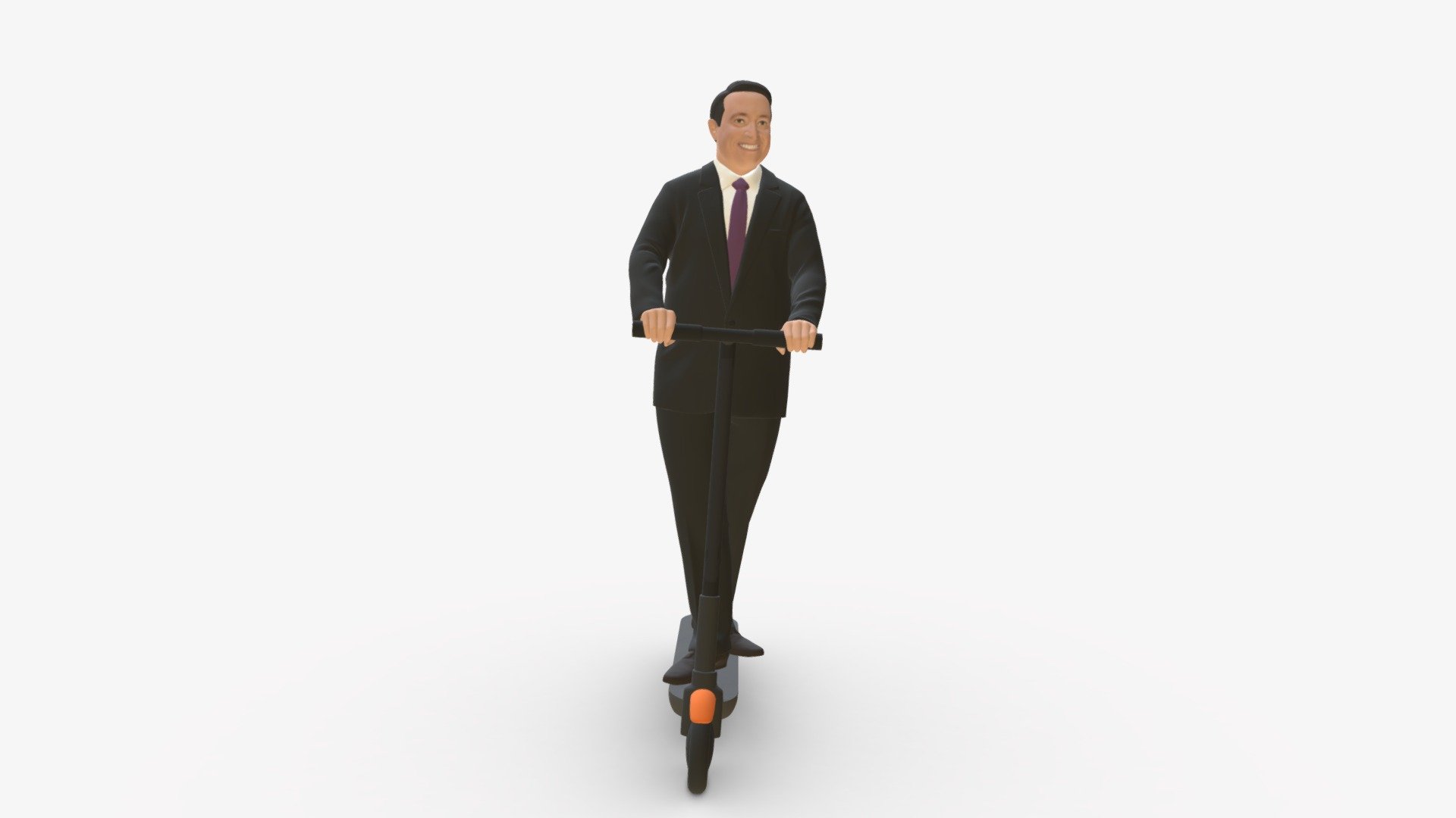 man in black suit on scooter 1074 - Buy Royalty Free 3D model by 3DFarm ...
