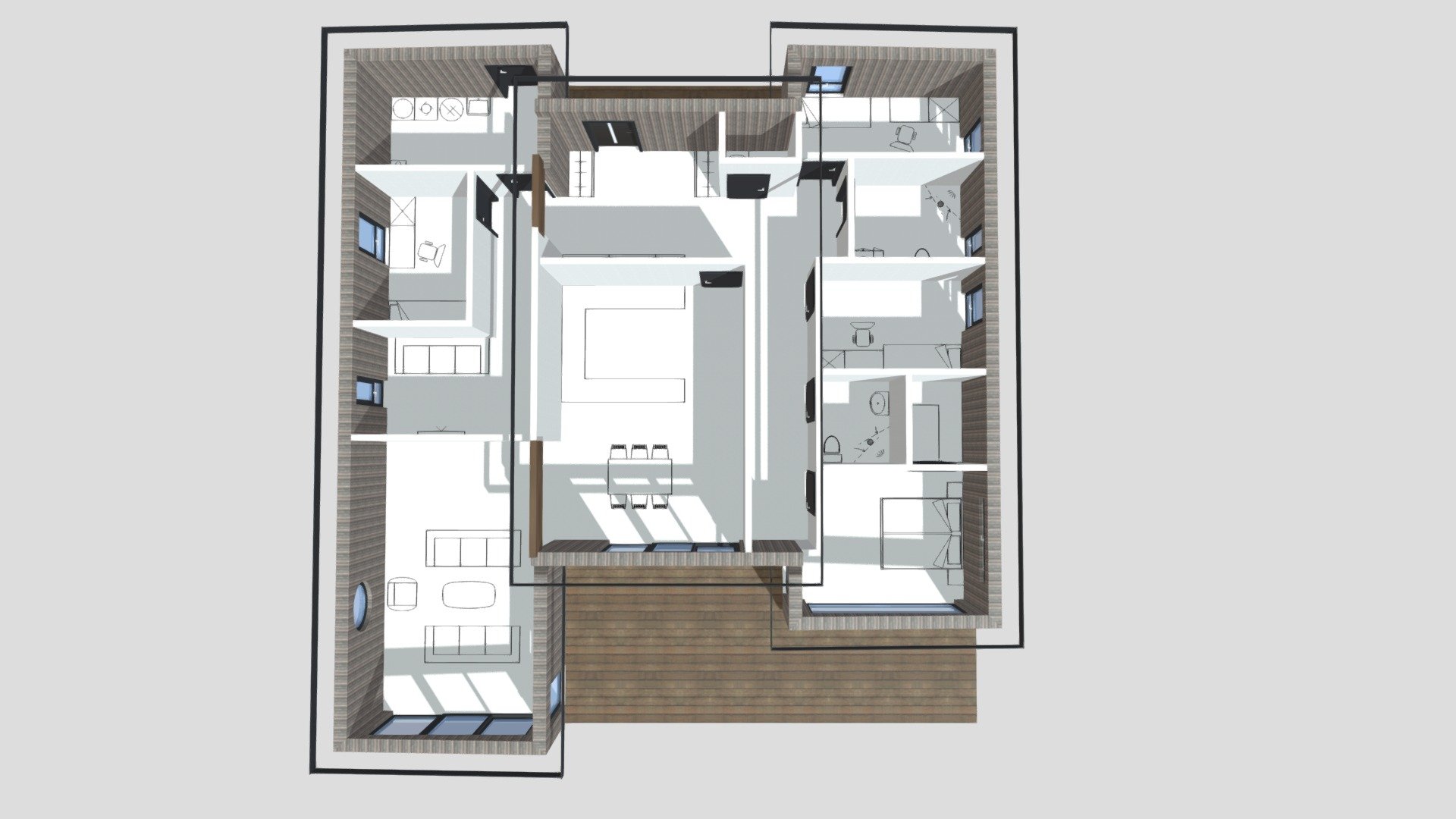 1ET Atriumhus v.5 - Download Free 3D model by MAJO_EIENDOM [8ddca49 ...