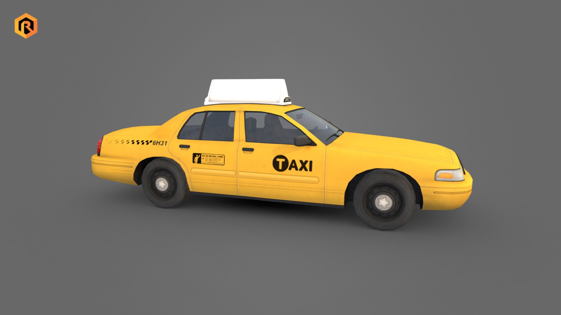 Taxi Car - Buy Royalty Free 3D model by Rescue3D Assets (@rescue3d ...