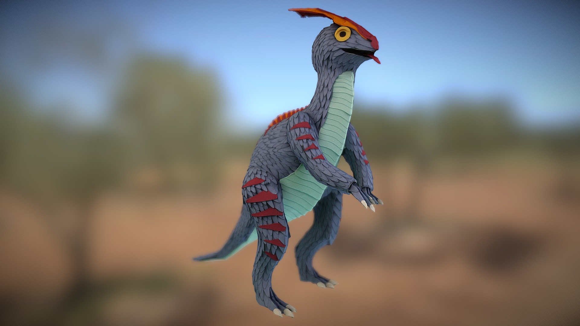Paper Dinosaur - 3D model by Chris @ Zubr (@zubrvr) [8de7726] - Sketchfab