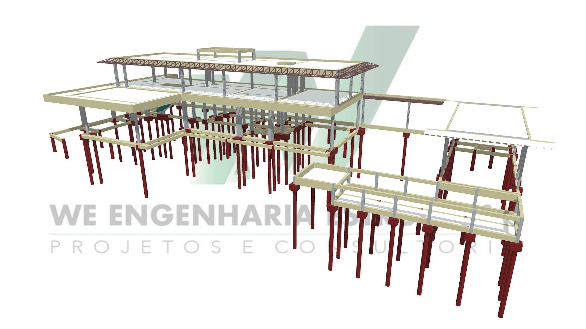 3D estrutura L&A - 3D model by WE Engenharia (@weengenharia) [8de84b1 ...