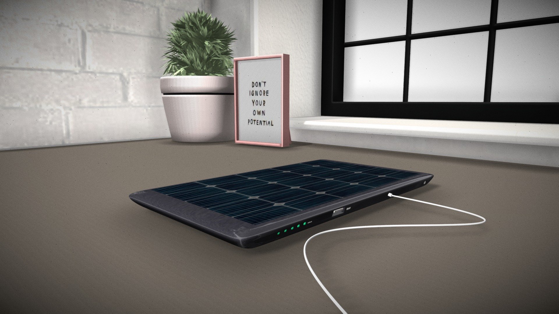 Wireless Solar Panel - 3D model by Quantumcompany [8dea162] - Sketchfab