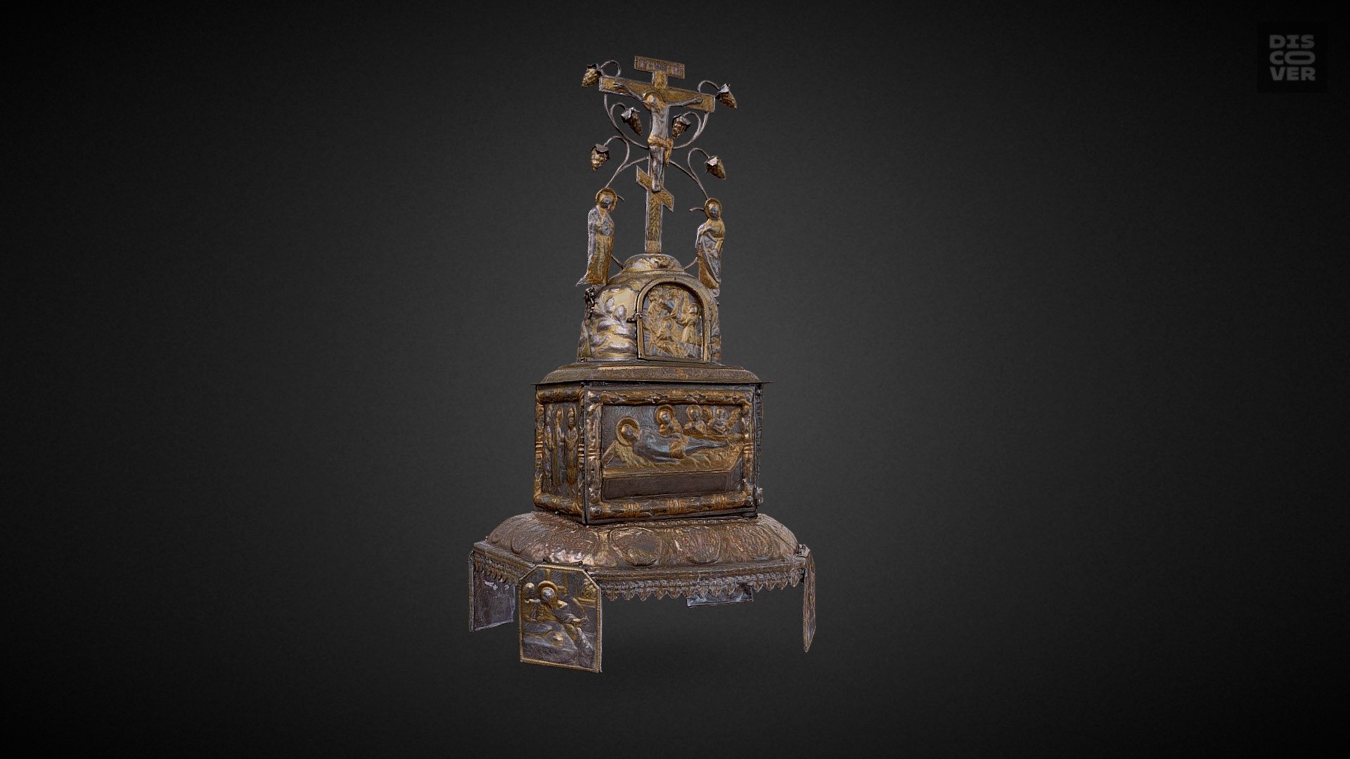 Даросховниця (з розп'яттям) - 3D model by eMuseum [8df6044] - Sketchfab