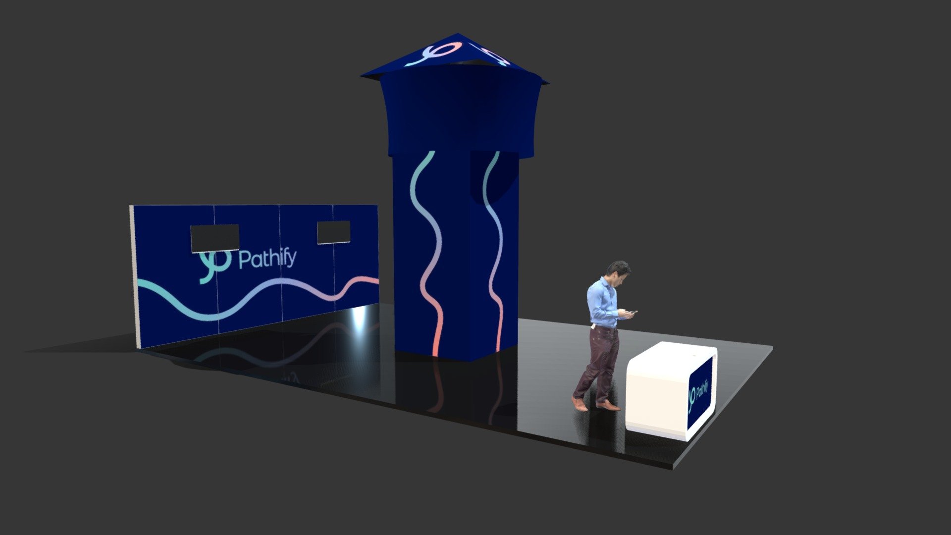 Pathify 20'x30' - Educause24 - Tapered Circle - 3D model by airborne ...
