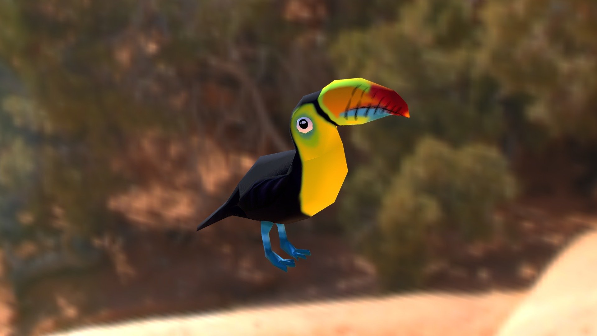 Toucan | Low Poly | Game Asset - 3D model by yarenyao [8dfe829] - Sketchfab