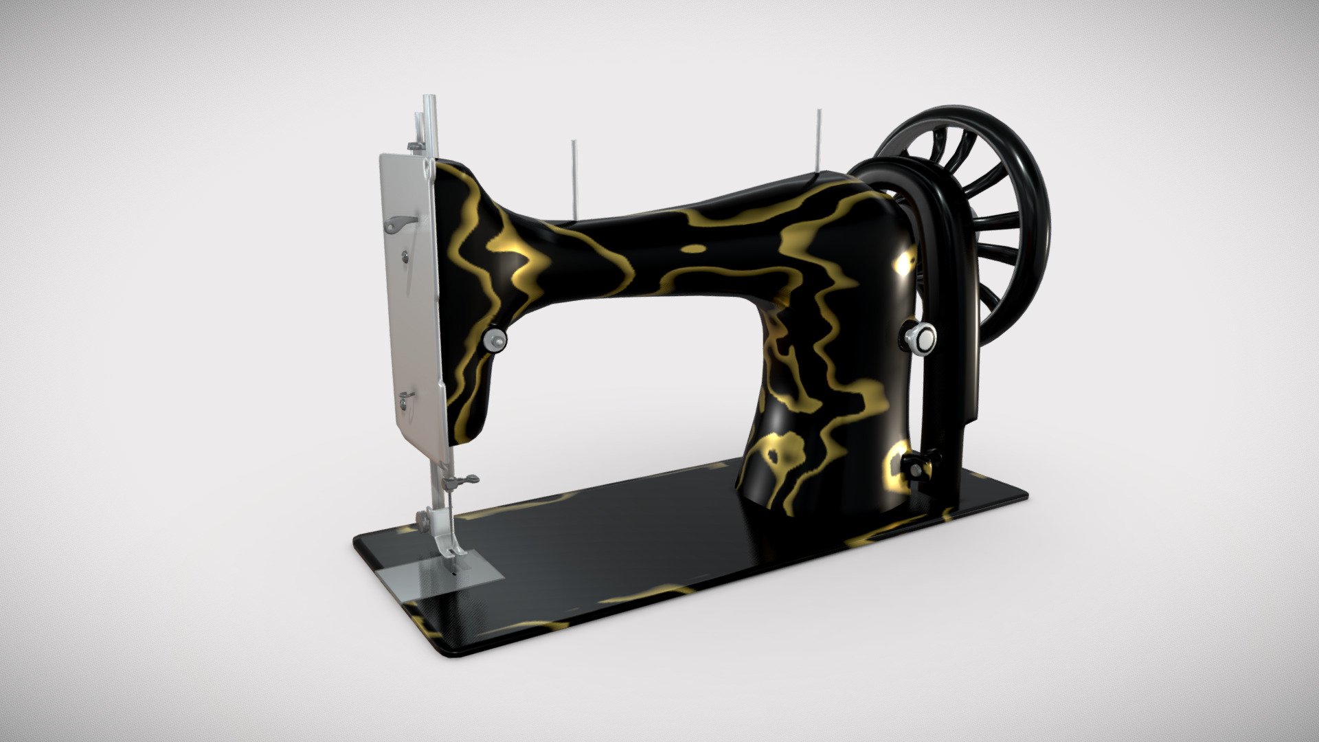 Old Sewing Machine 3D - Buy Royalty Free 3D model by Shin Xiba 3D ...