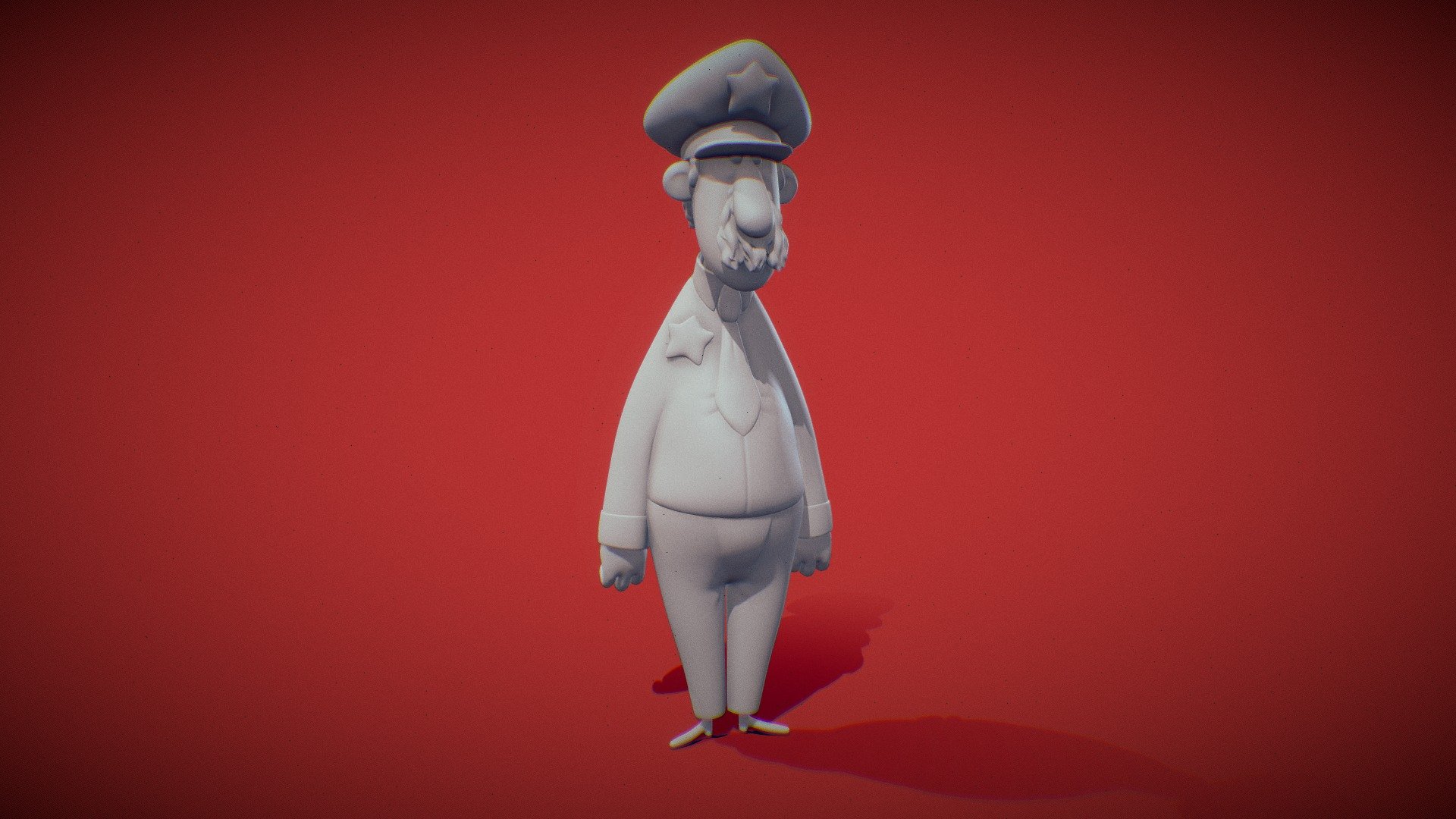 Stylized Cop Clay Render - 3D model by Garry.Samuel.Donzelli.Gray ...
