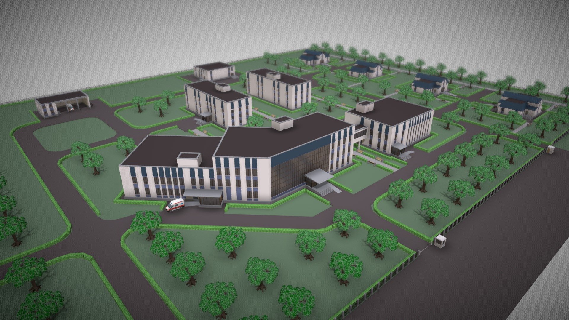 hospital - 3D model by Zhukov [8e0344d] - Sketchfab