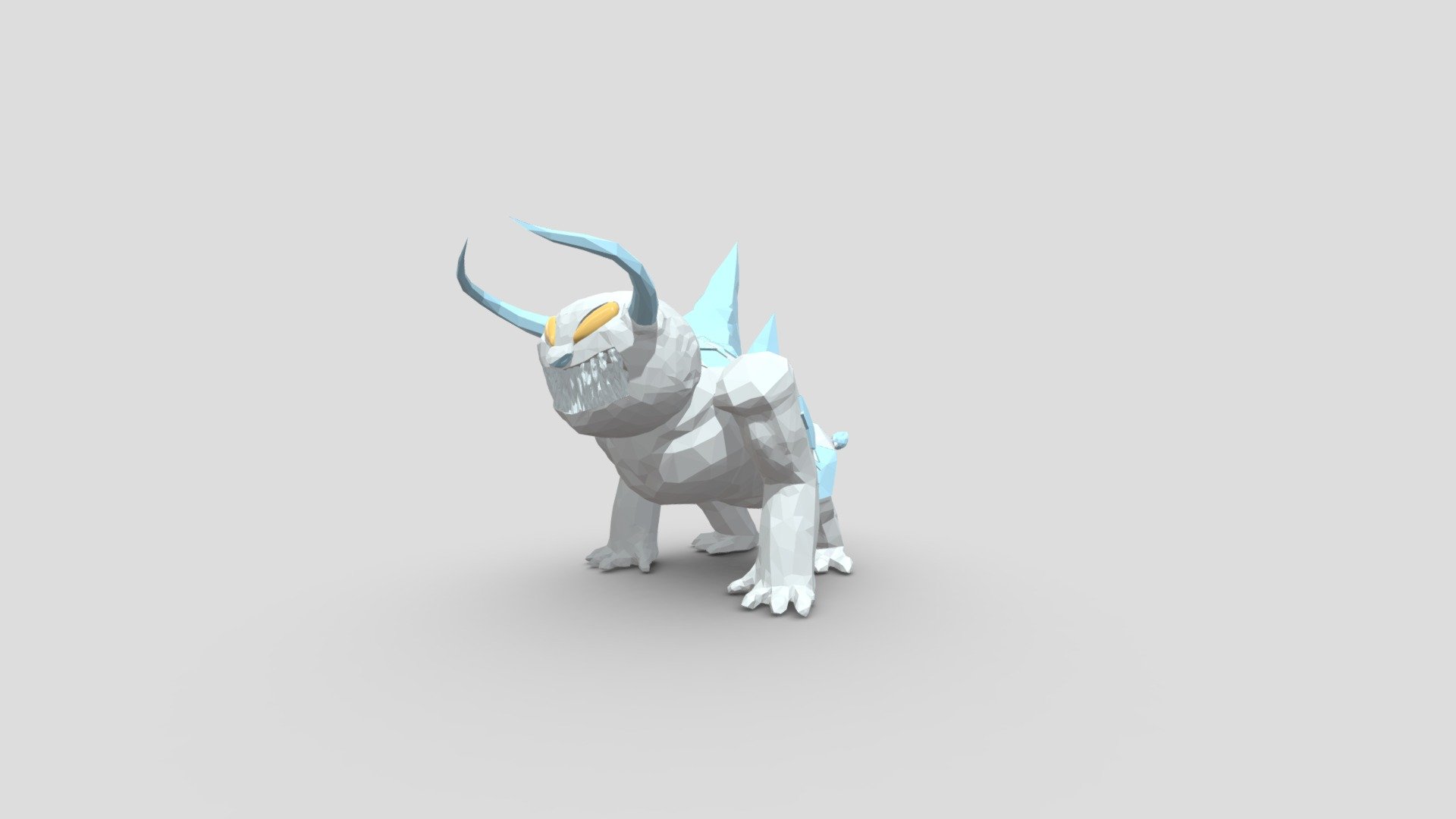 Low Poly Ice Monster - 3D model by Xababa [8e05310] - Sketchfab