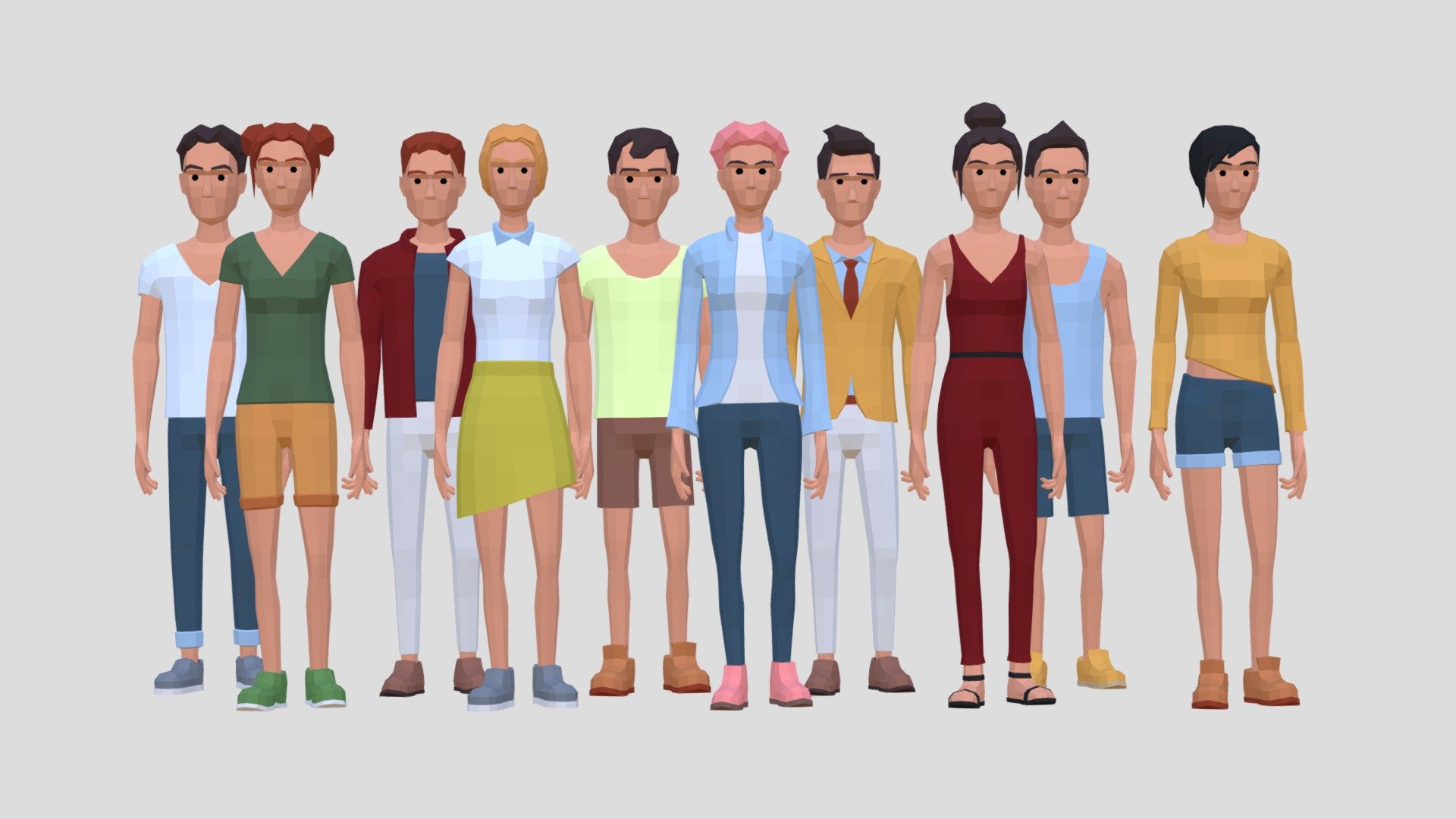 PolyArt People - Buy Royalty Free 3D model by RedDeer (@billl90 ...