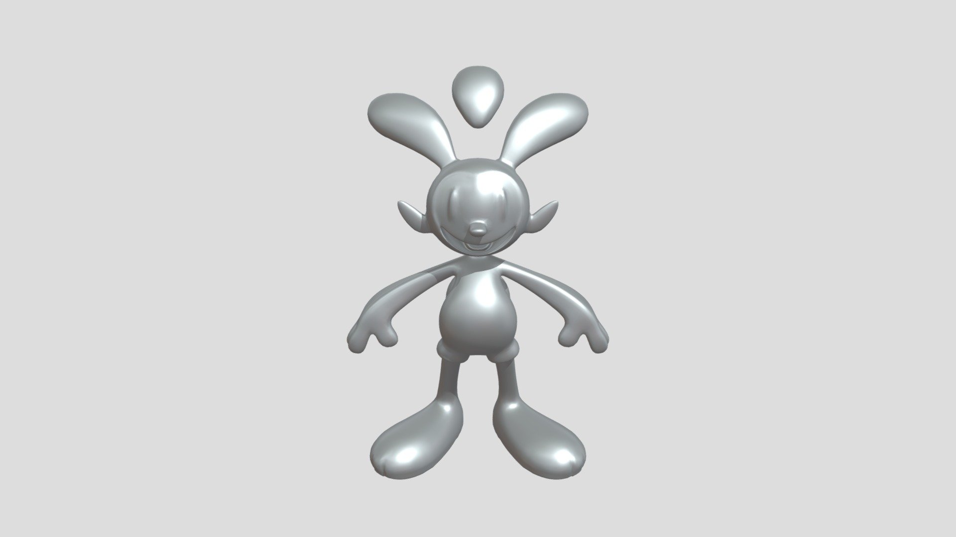 Black and white cartoon rabbit - 3D model by davidalexanderestrafaperez ...