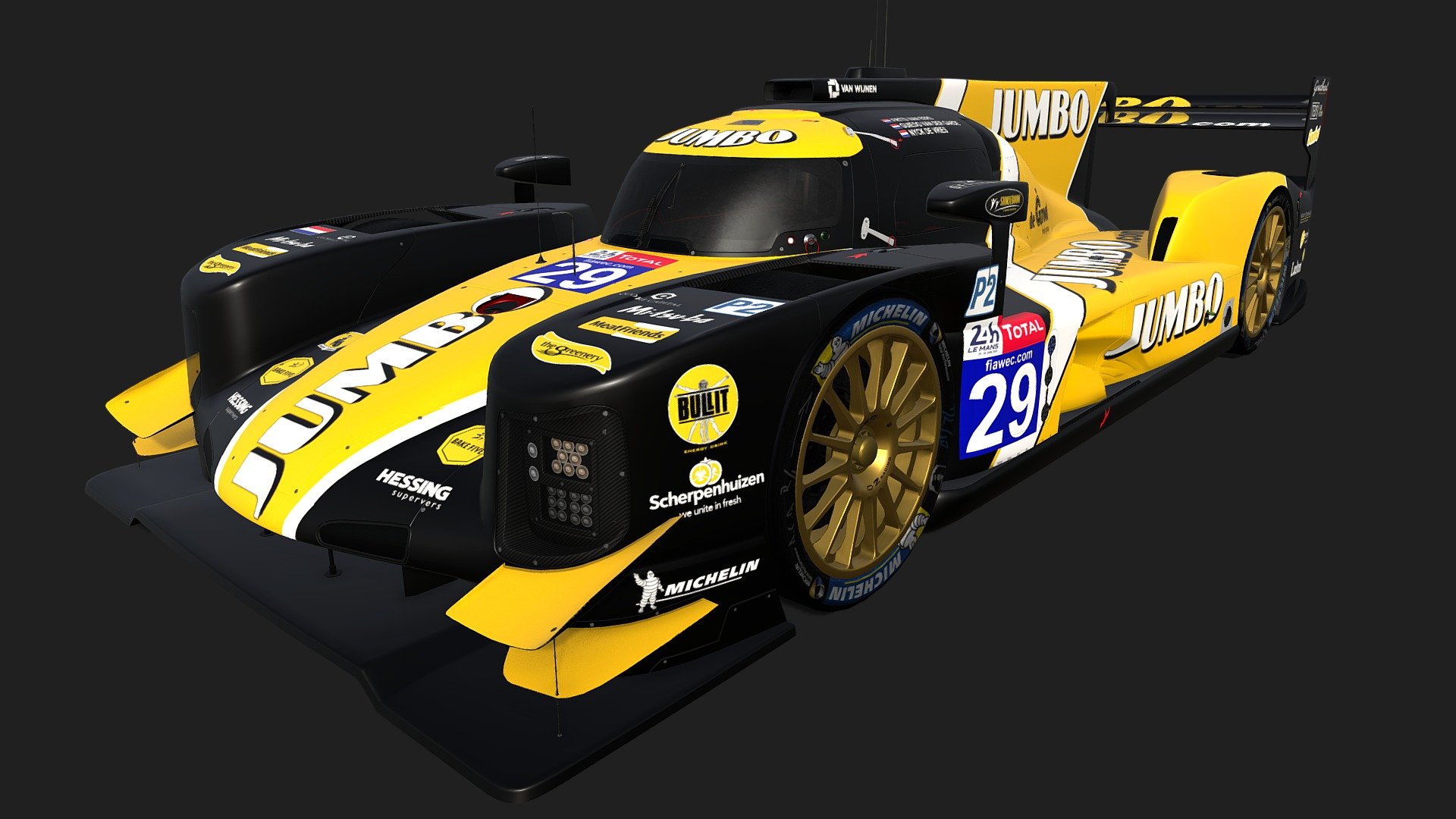 Dallara P217 - RTN Le mans 2019 livery - Buy Royalty Free 3D model by ...