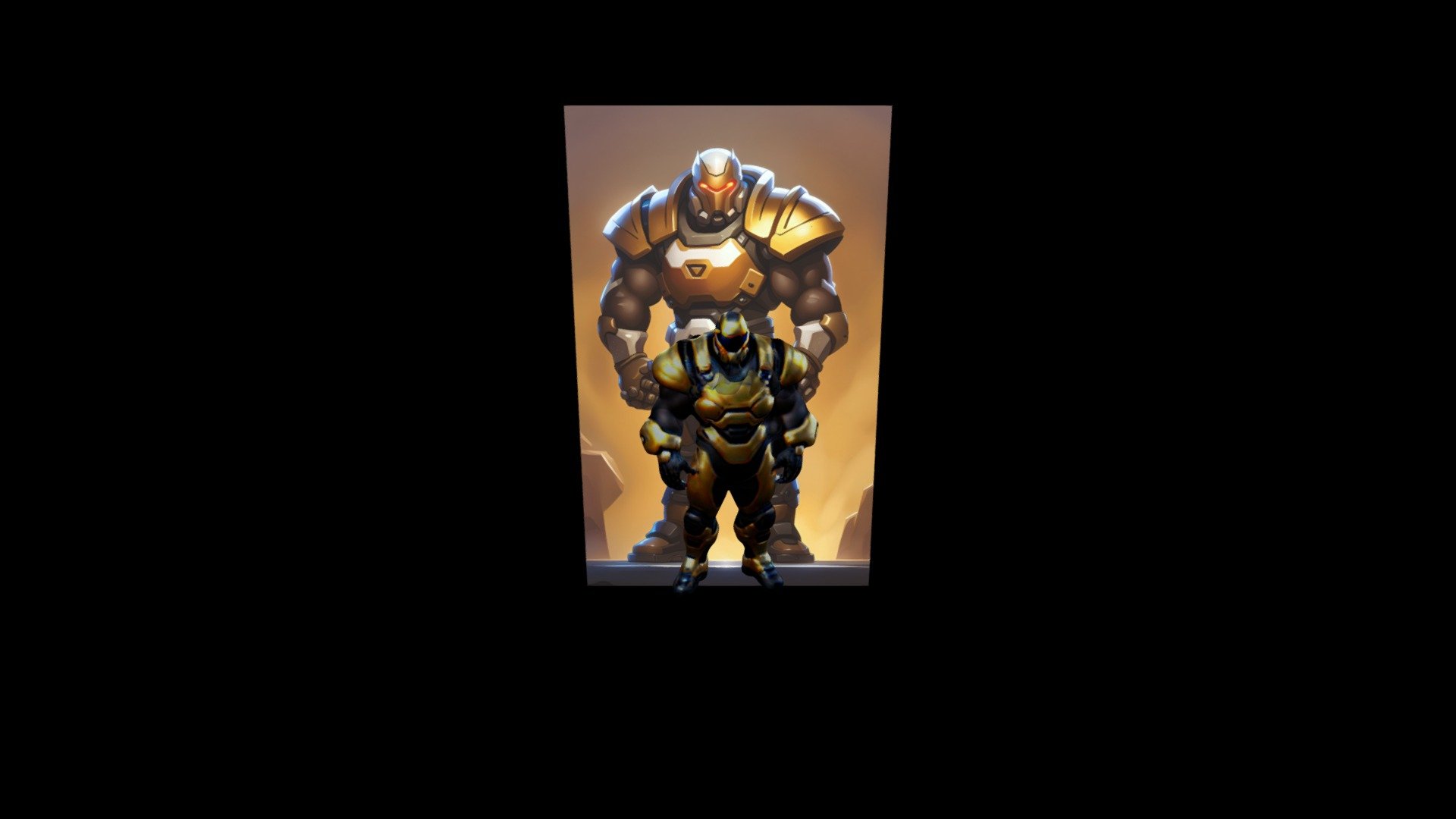 a of a cartoon character with a helmet and armo - Download Free 3D ...