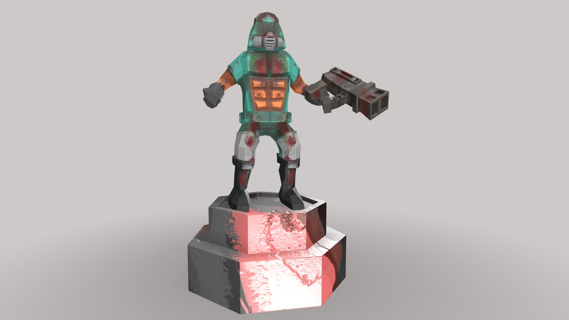 Low Poly || Soldier Bloody (Handpainted) - Buy Royalty Free 3D model by ...