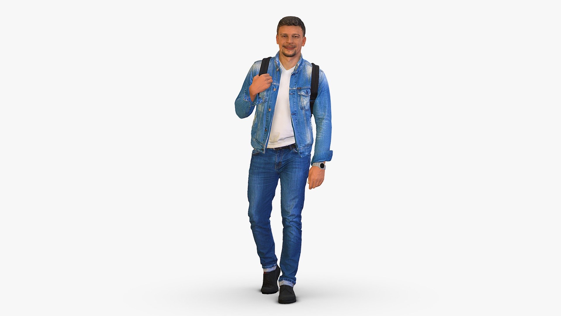 Man with bag 0711 - Buy Royalty Free 3D model by 3DFarm [8e108ae ...