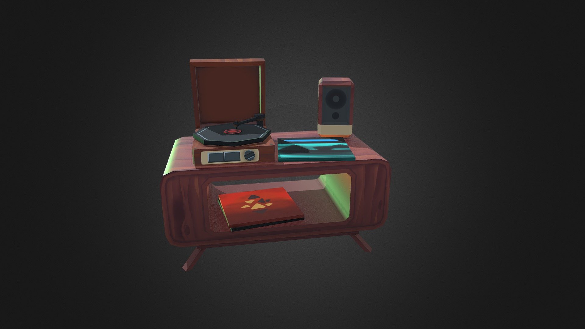Stylized Vinyl Player - Download Free 3D model by toaste (@toaste76 ...
