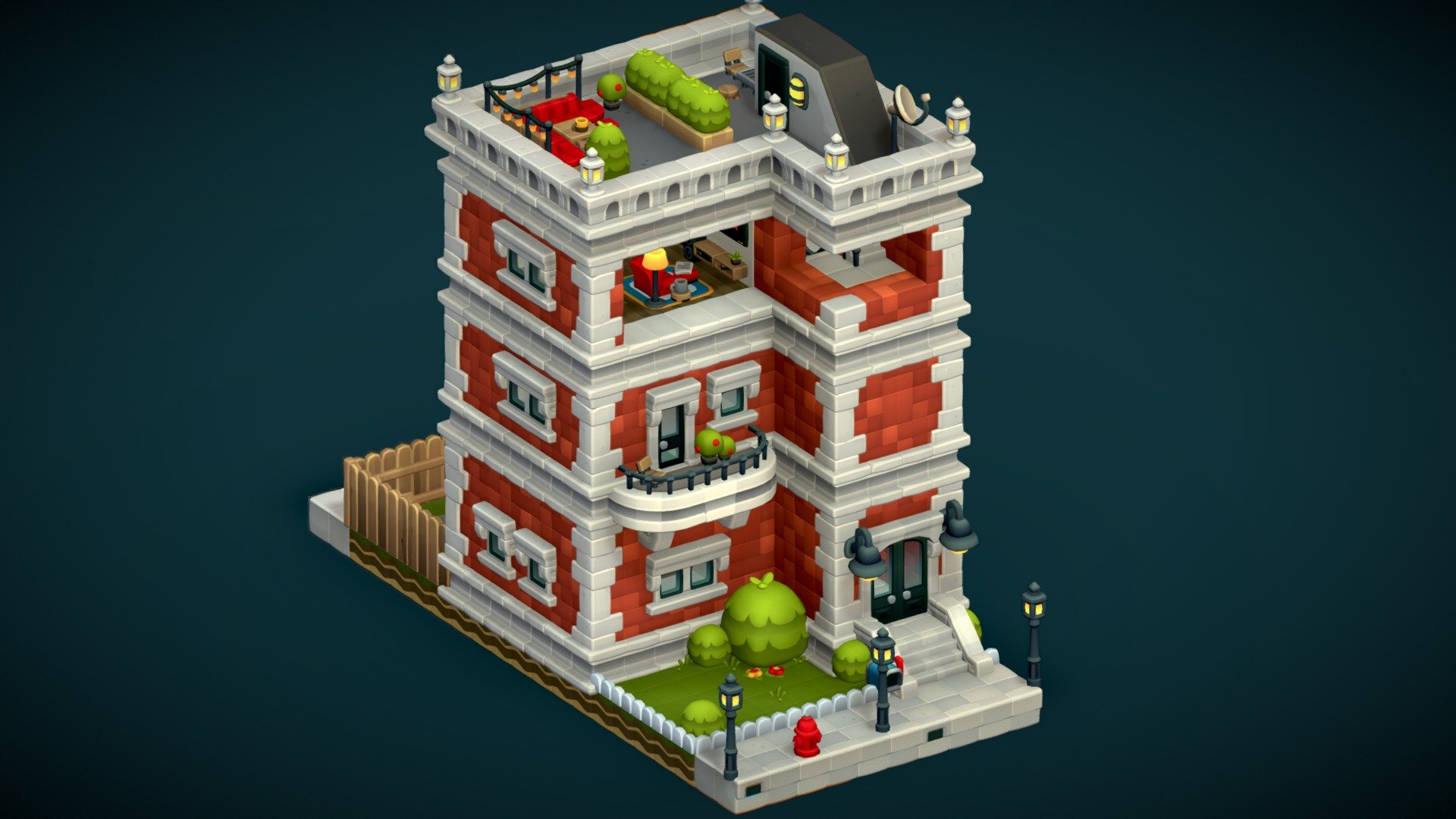 Cube World Brick Apartment Set - Proto Series - Buy Royalty Free 3D model by BitGem [8e1845c ...