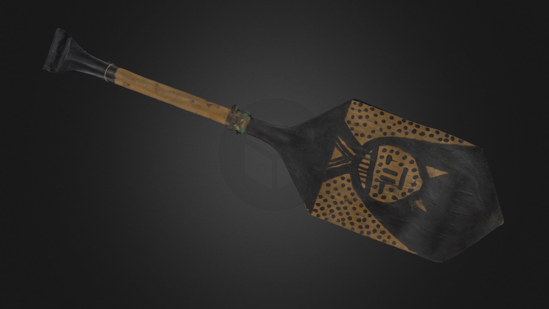 Tukúna canoe paddle - 3D model by Northern Heritage Network (@cineg) [8e19c00] - Sketchfab