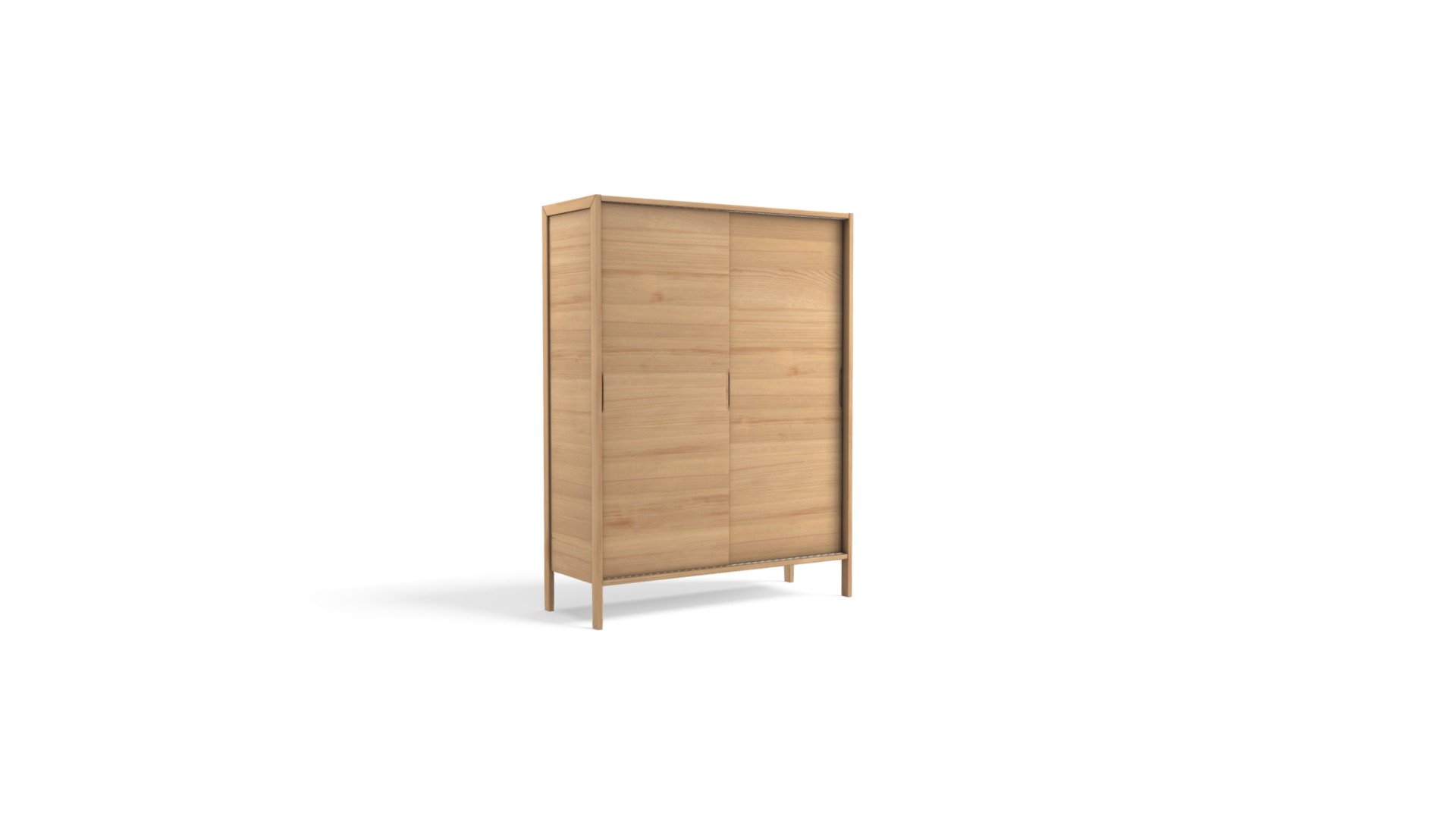 Ledger Sliding Wardrobe, Oak - Download Free 3D model by MADE.COM ...