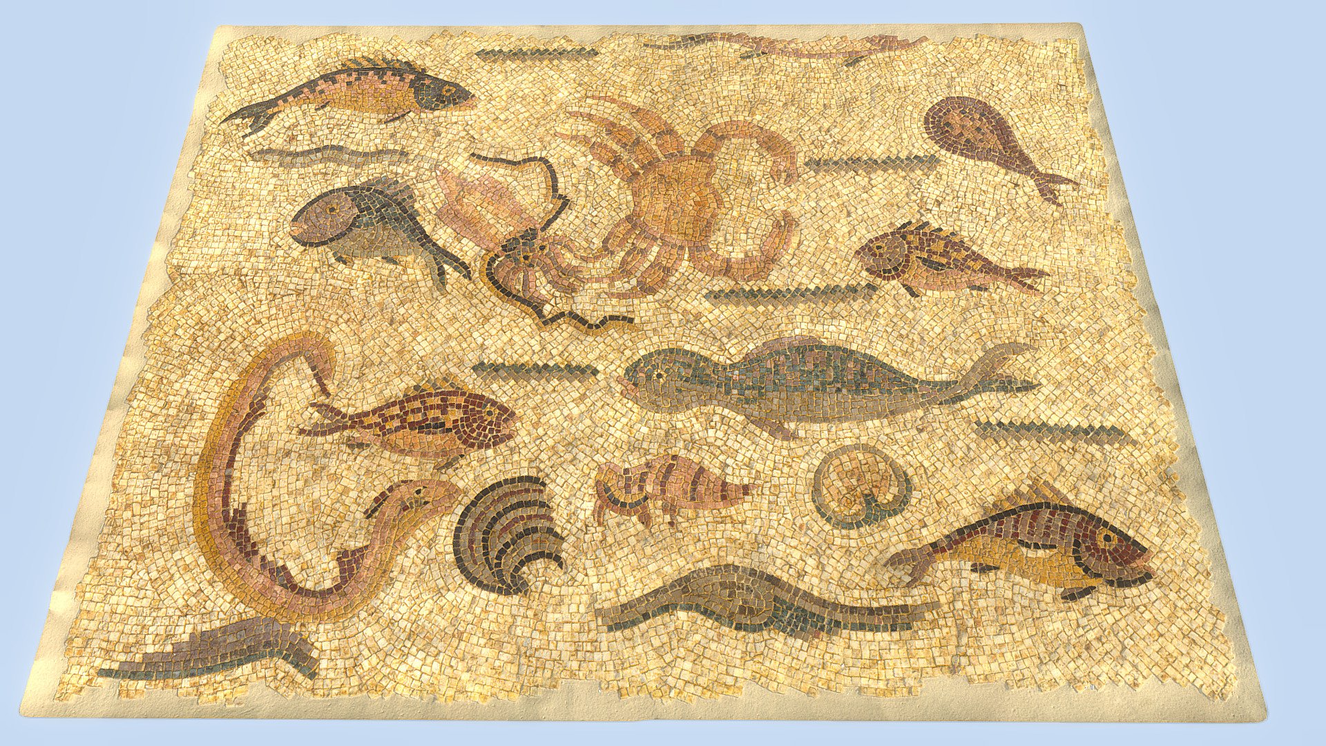 Roman Tile Mosaic 3D Scan - 3D model by Laser Design (@Laserdesign ...
