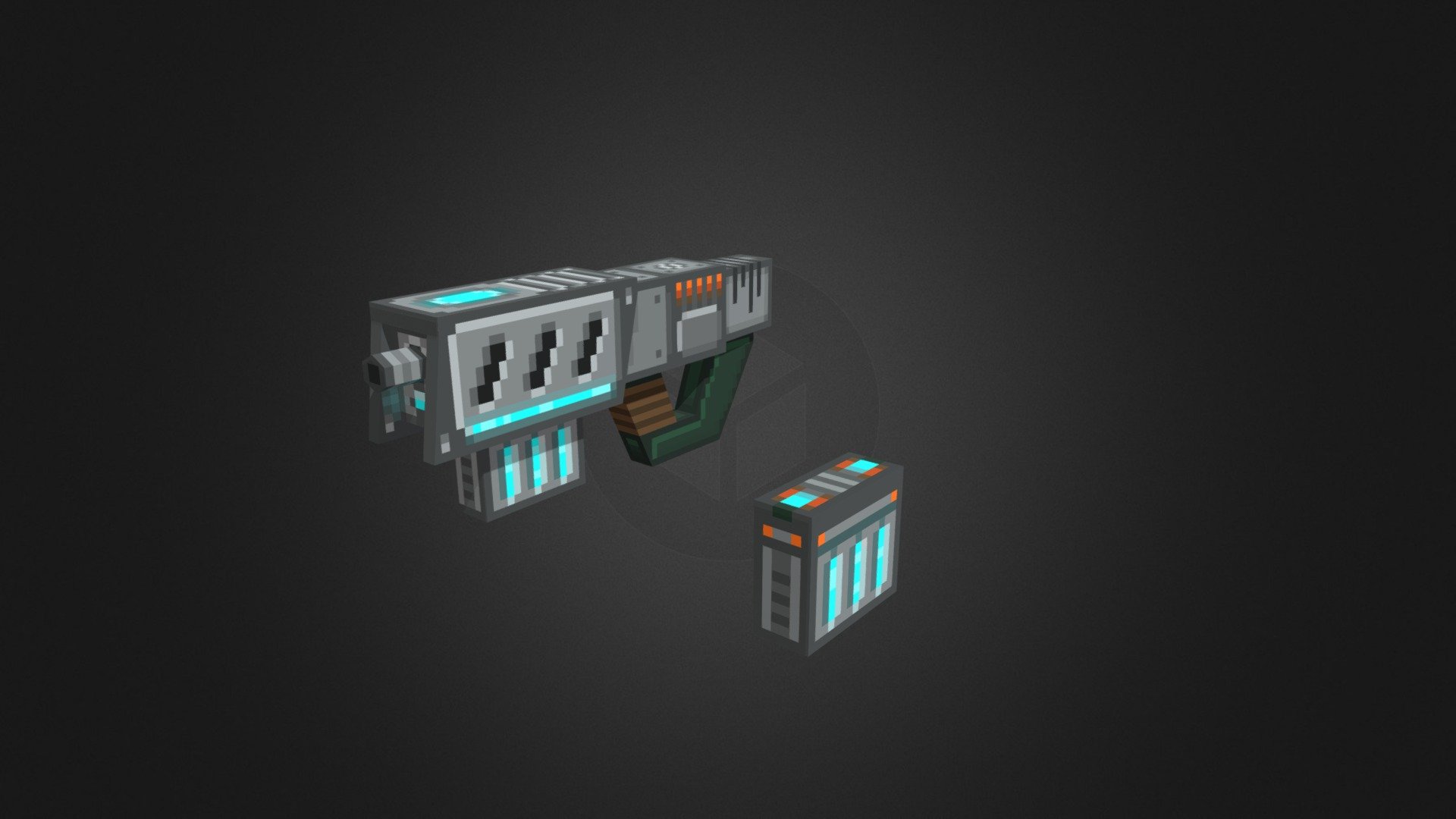 Sci-Fi Pixel SMG - 3D model by recatek [8e22c6a] - Sketchfab