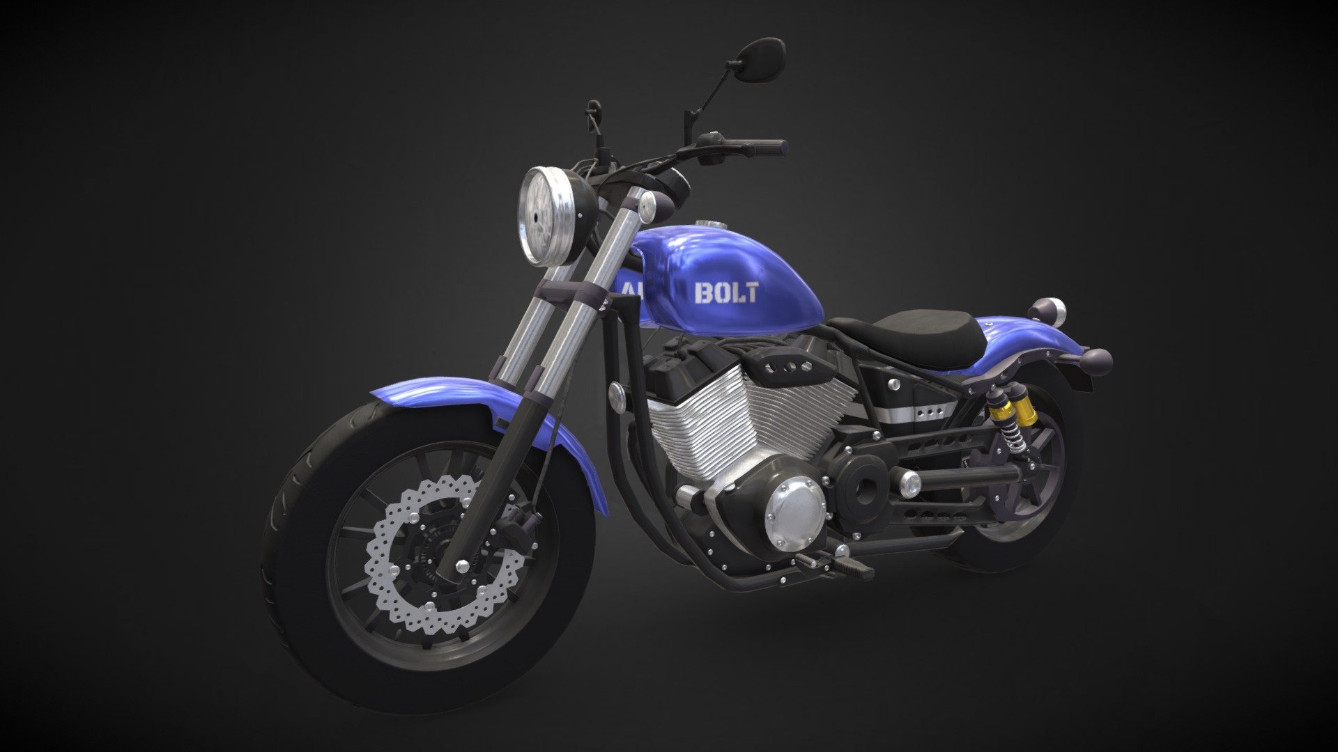 Yamaha Bolt 950 - 3D model by Kerden97 [8e244a5] - Sketchfab