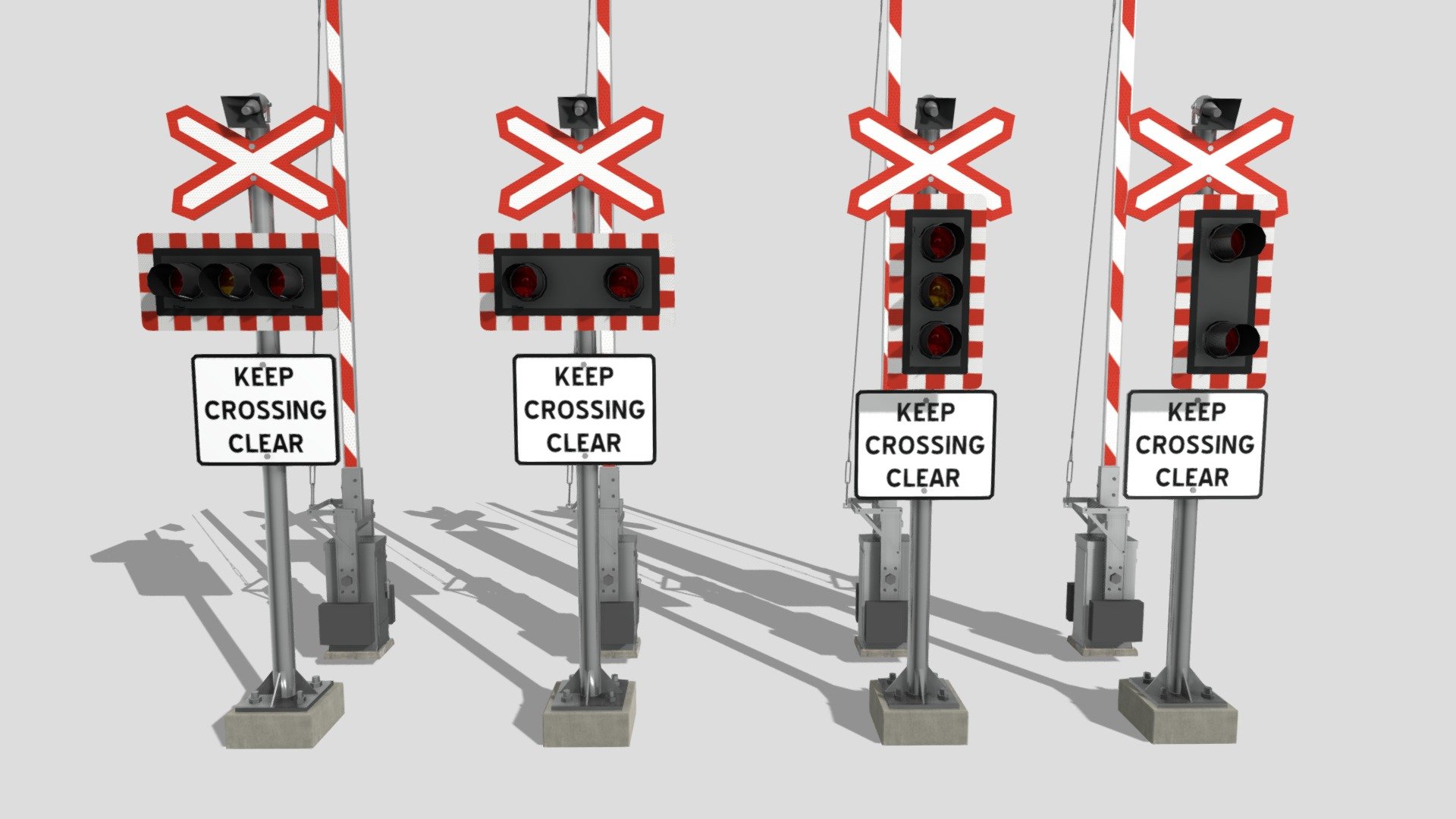 UK Ferret Polecat Level Crossing Signals - 3D model by Signalrenders ...