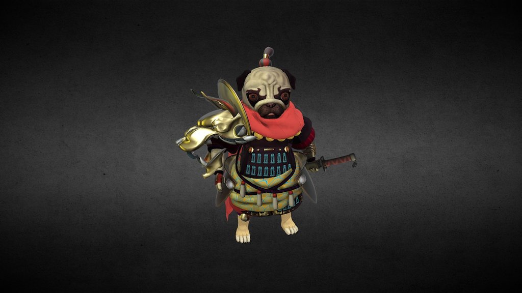 Pug Warrior - Download Free 3D model by JarrodT3D [8e27f70] - Sketchfab