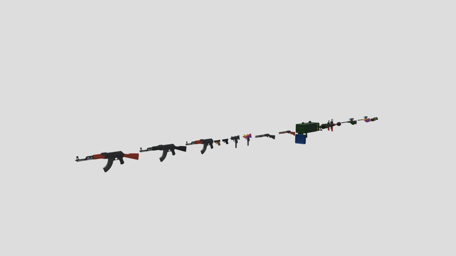 Game Gun Asset Set - 3D model by Jaygovindhan (@jaygoneelz) [8e2c76f ...