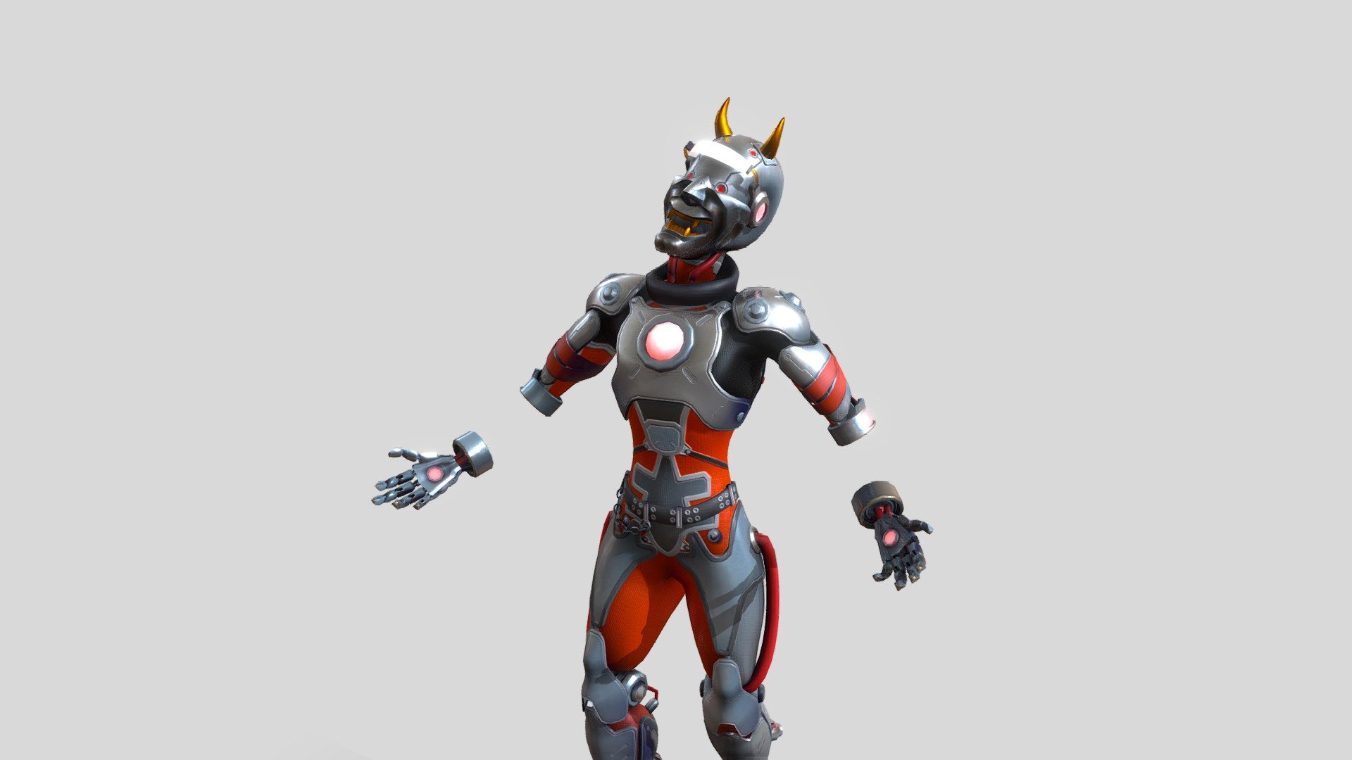 CYBER SAMURAI - 3D model by Vova Truskov (@FlowOff) [8e2e0a6] - Sketchfab