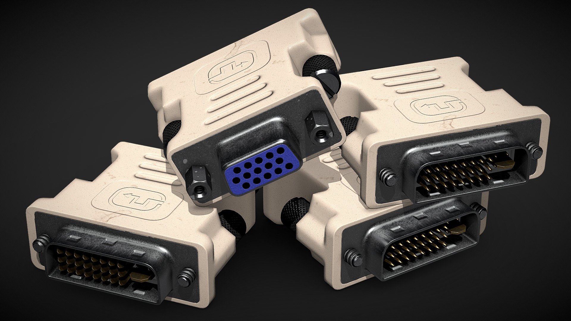 VGA/DVI-I Adapter - Download Free 3D model by Andruxa-snajper [8e31ac6 ...
