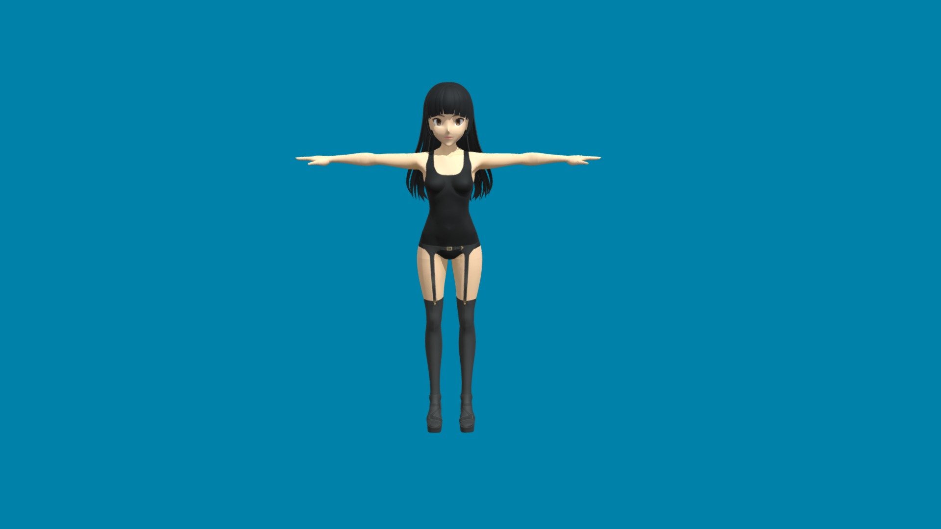 character girl #1 (FBX) - Download Free 3D model by BELAZ (@asset_for ...