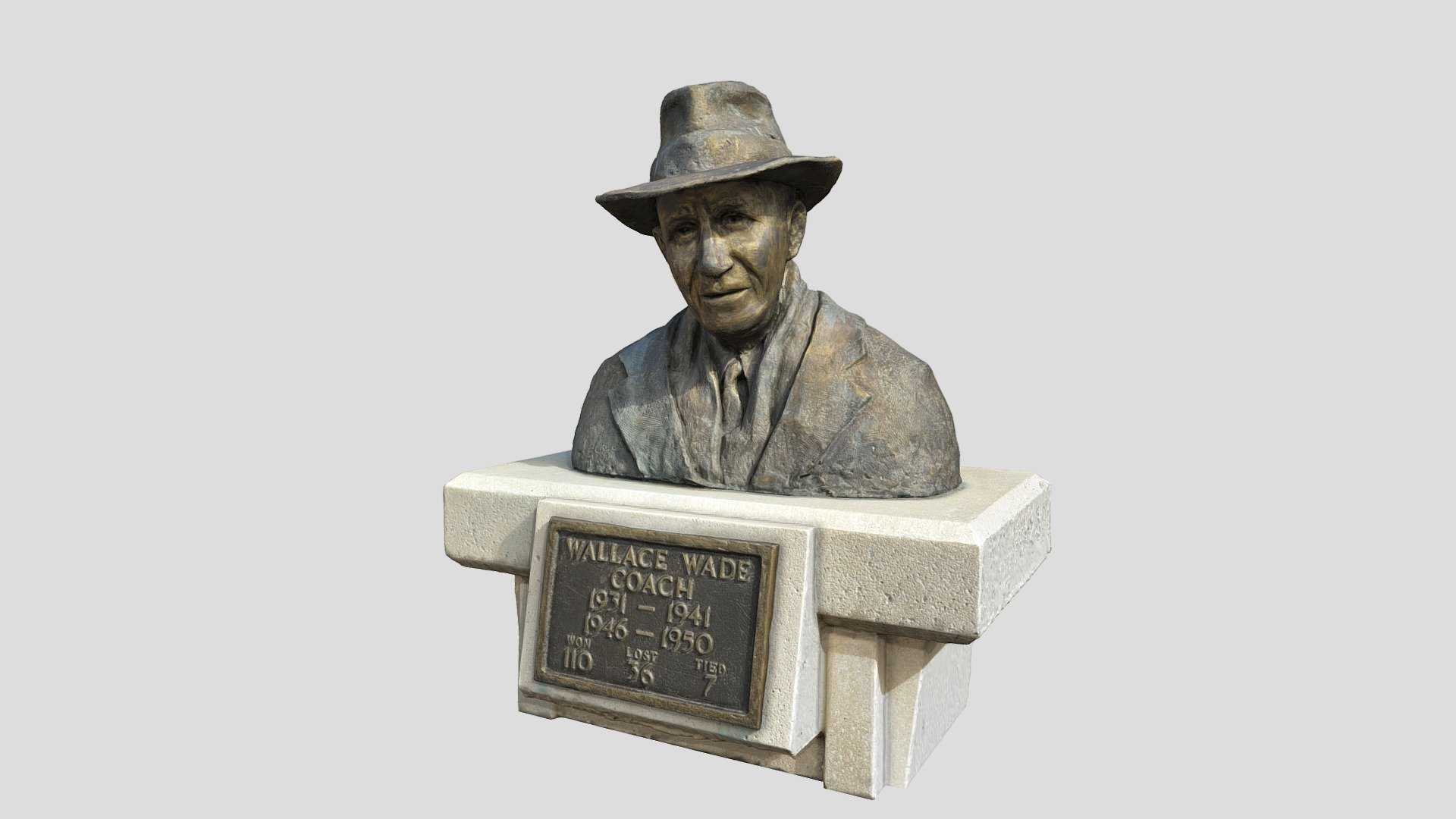 Duke University's Coach Wallace Wade. - 3D model by netflugur [8e35650 ...