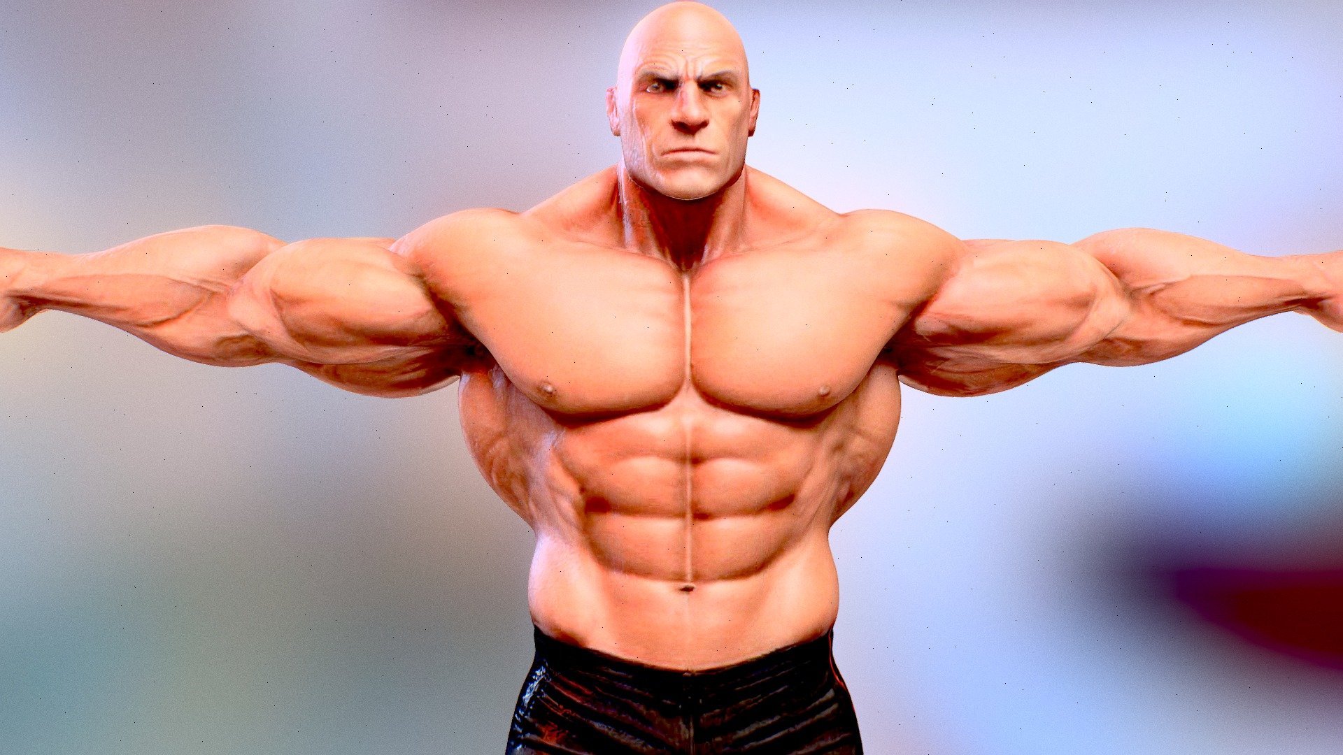 Bodybuilder athletic physique - Download Free 3D model by 3dUVpro ...