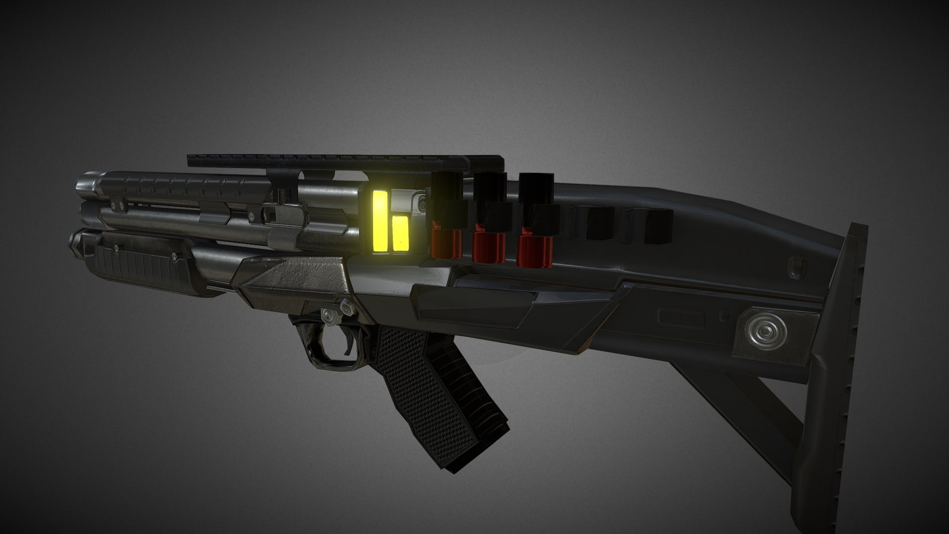 sci fi gun - 3D model by rohitart3d [8e3c285] - Sketchfab