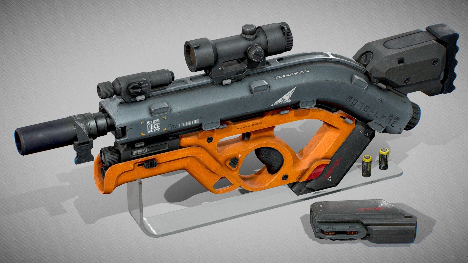 Mono-Lyne Rifle - 3D model by taufeeqali (@taufeeq) [8e3d9d0] - Sketchfab
