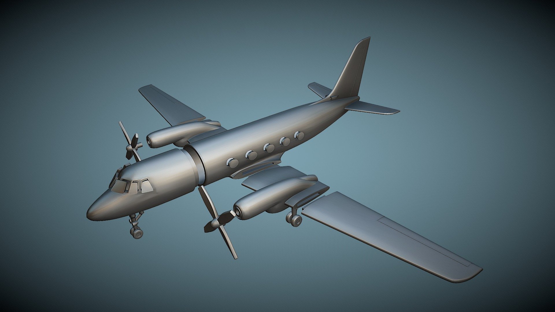Grumman Gulfstream I G-159 - 3D Printable Model - Buy Royalty Free 3D ...