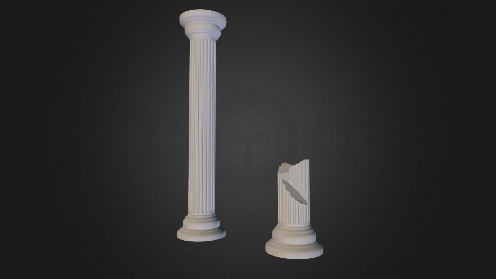 Architectural Column With Fragment - 3D model by Wales Wang ...