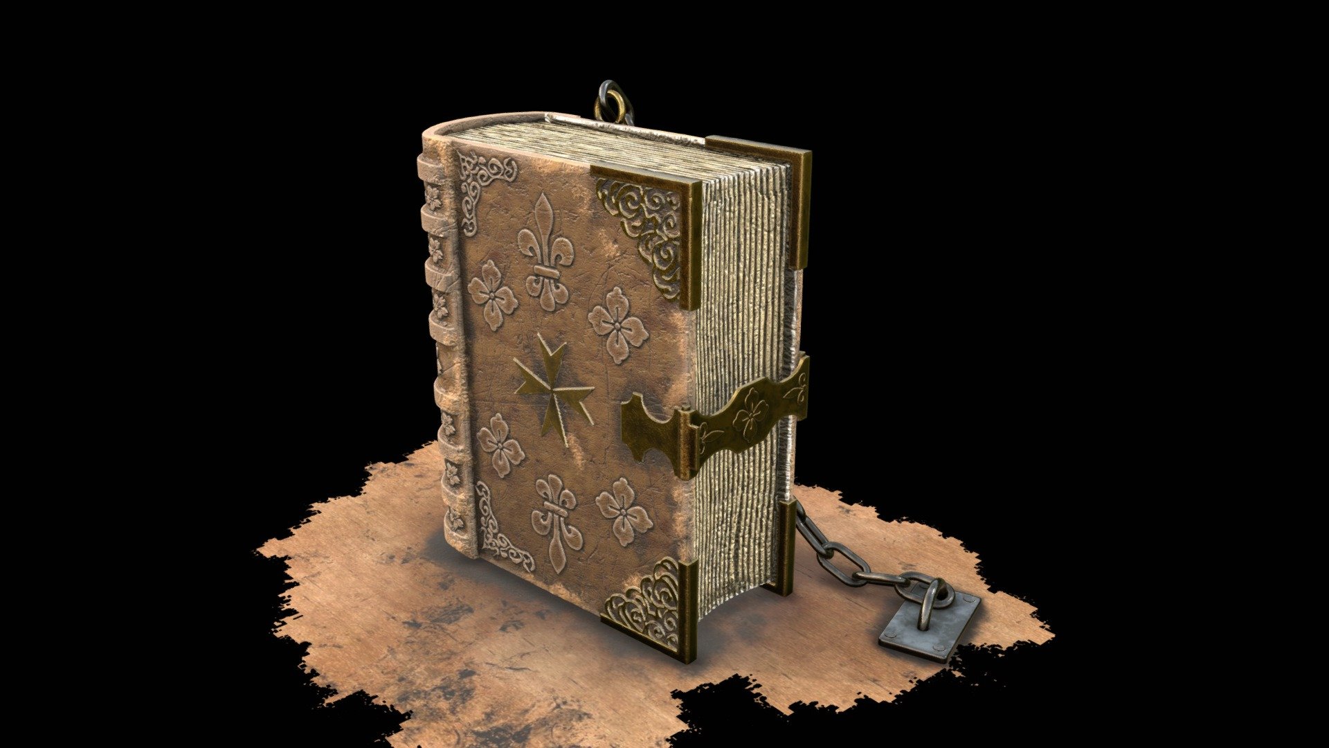 Chained (medieval) library book - Download Free 3D model by Andy ...