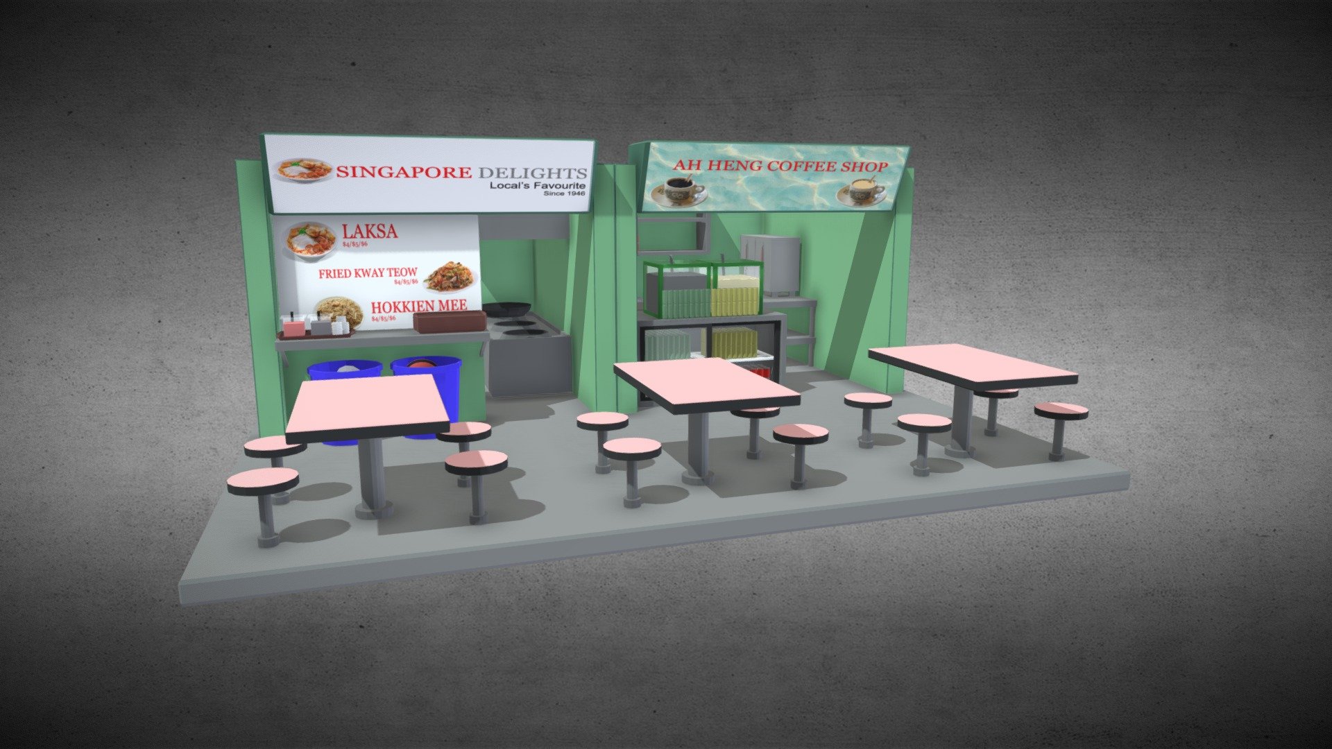 Hawker Stall - Buy Royalty Free 3D model by The Design Wonderer (@TDW37 ...