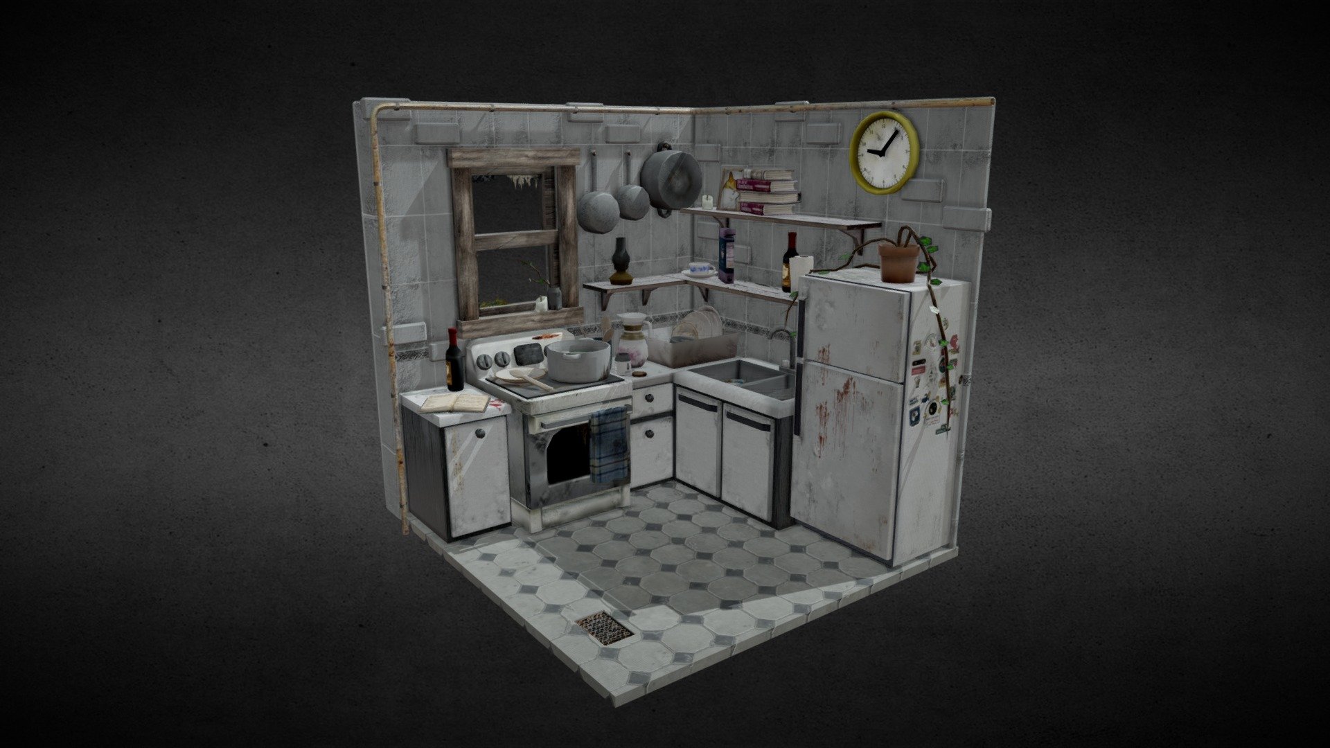Kitchen Scene Texturing - 3D model by jh.o_O. (@gjh8642) [8e4a807 ...