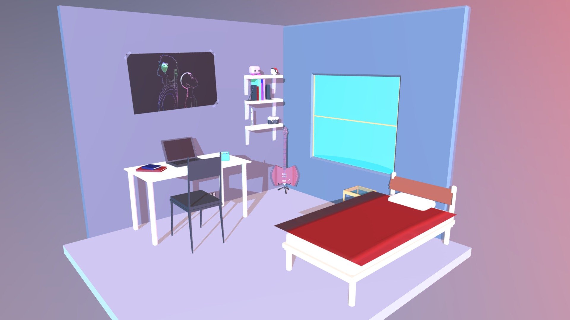 Simple Room - 3D model by Froes [8e4c9e7] - Sketchfab