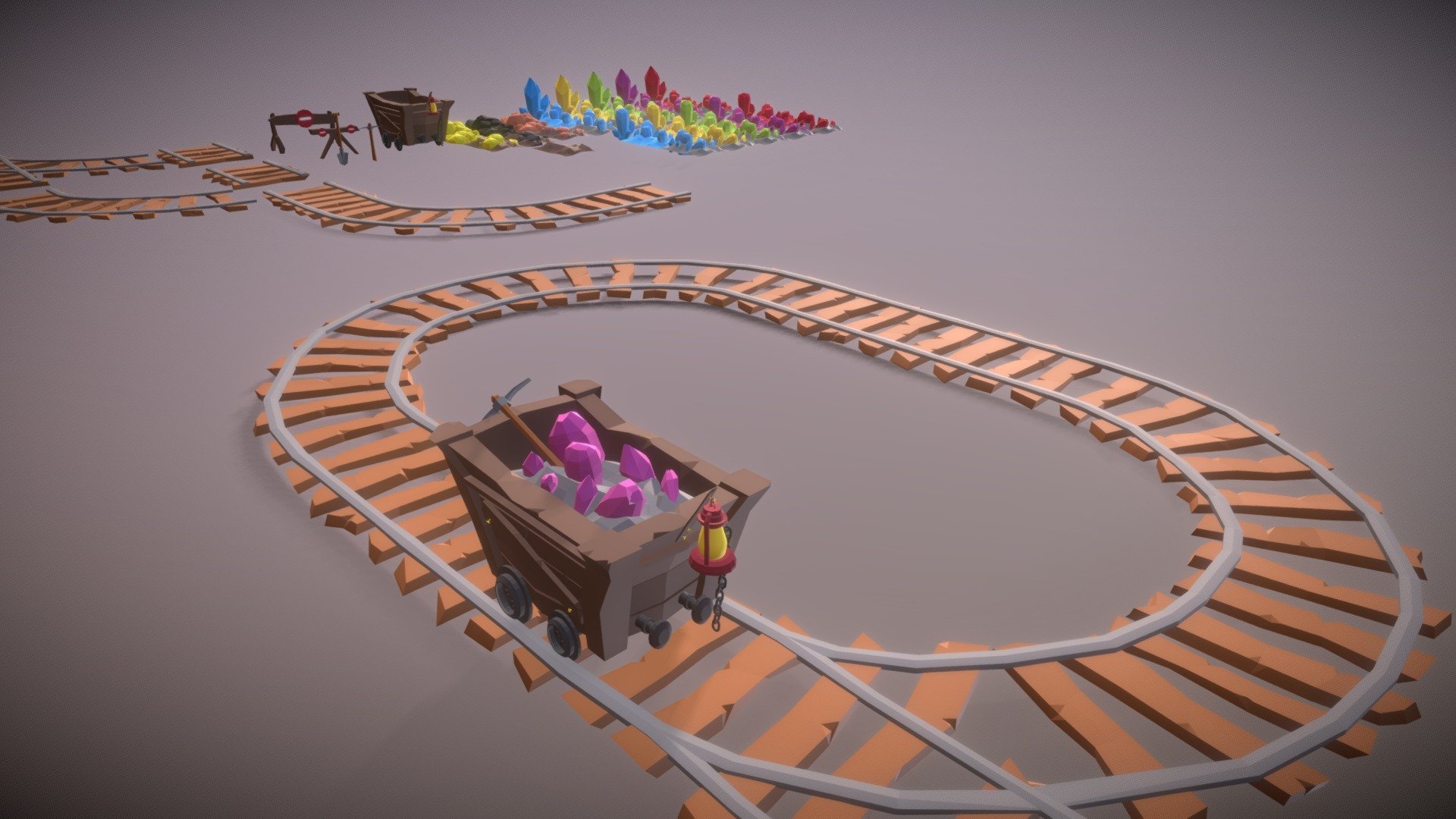 47 Piece Stylized Mine Set for Games - Buy Royalty Free 3D model by ...
