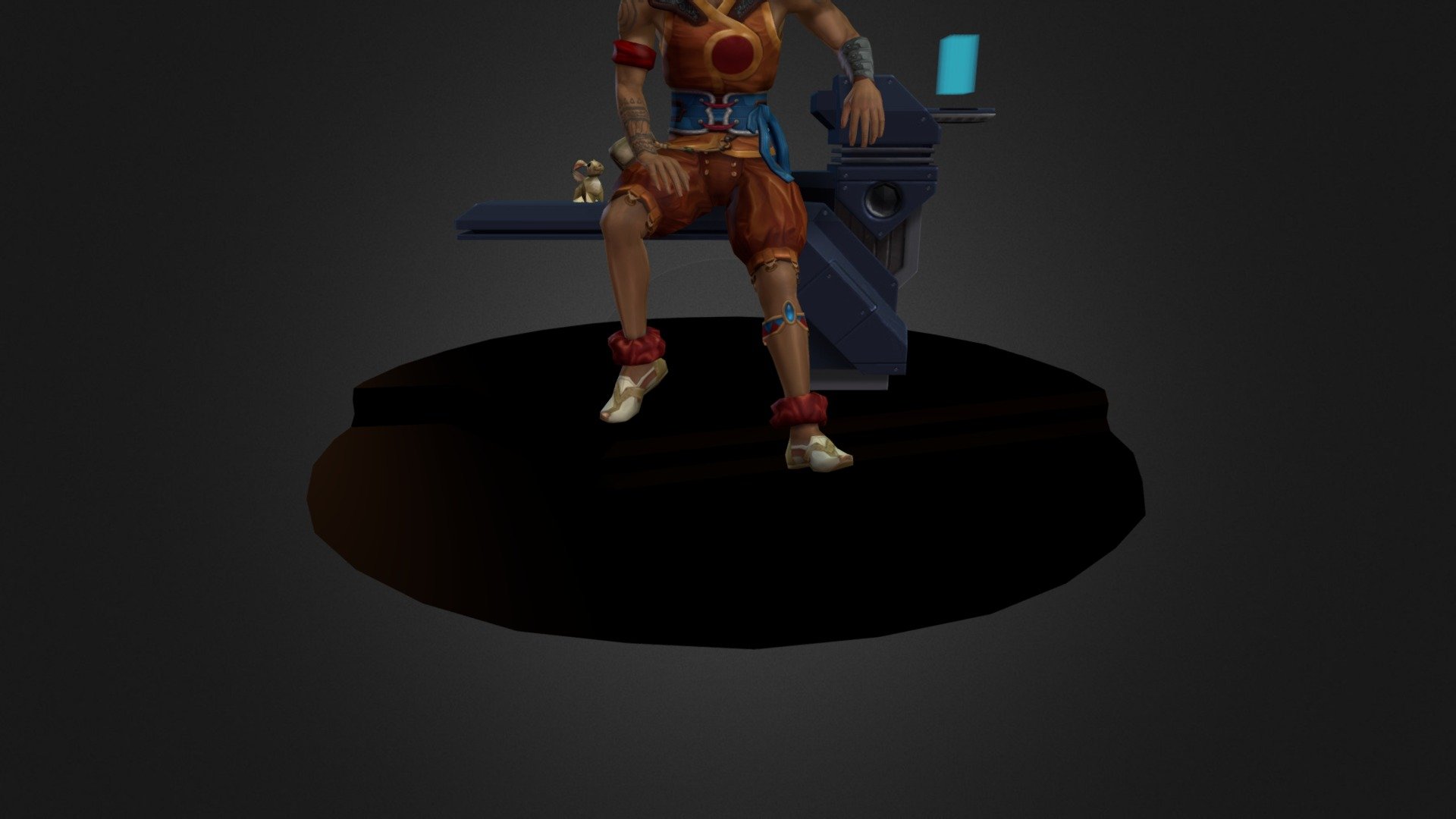 Sumea on a bench - 3D model by ryvax [8e4dbf7] - Sketchfab