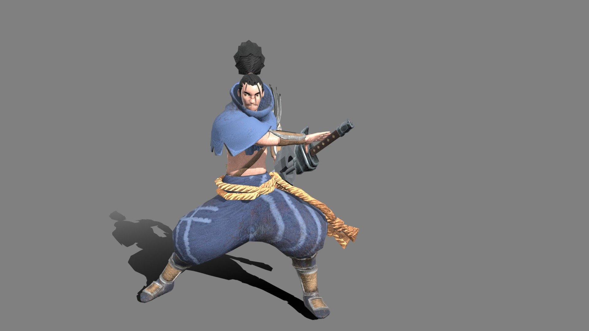 Low-poly Yasuo model - Download Free 3D model by jikp [8e5042f] - Sketchfab