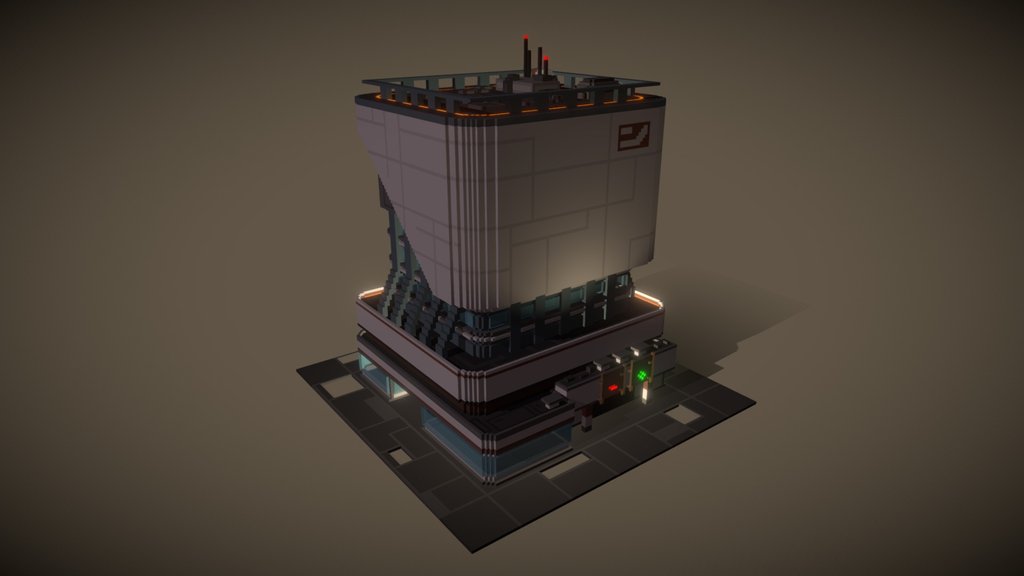 Voxel buildings - A 3D model collection by MarkGrant - Sketchfab