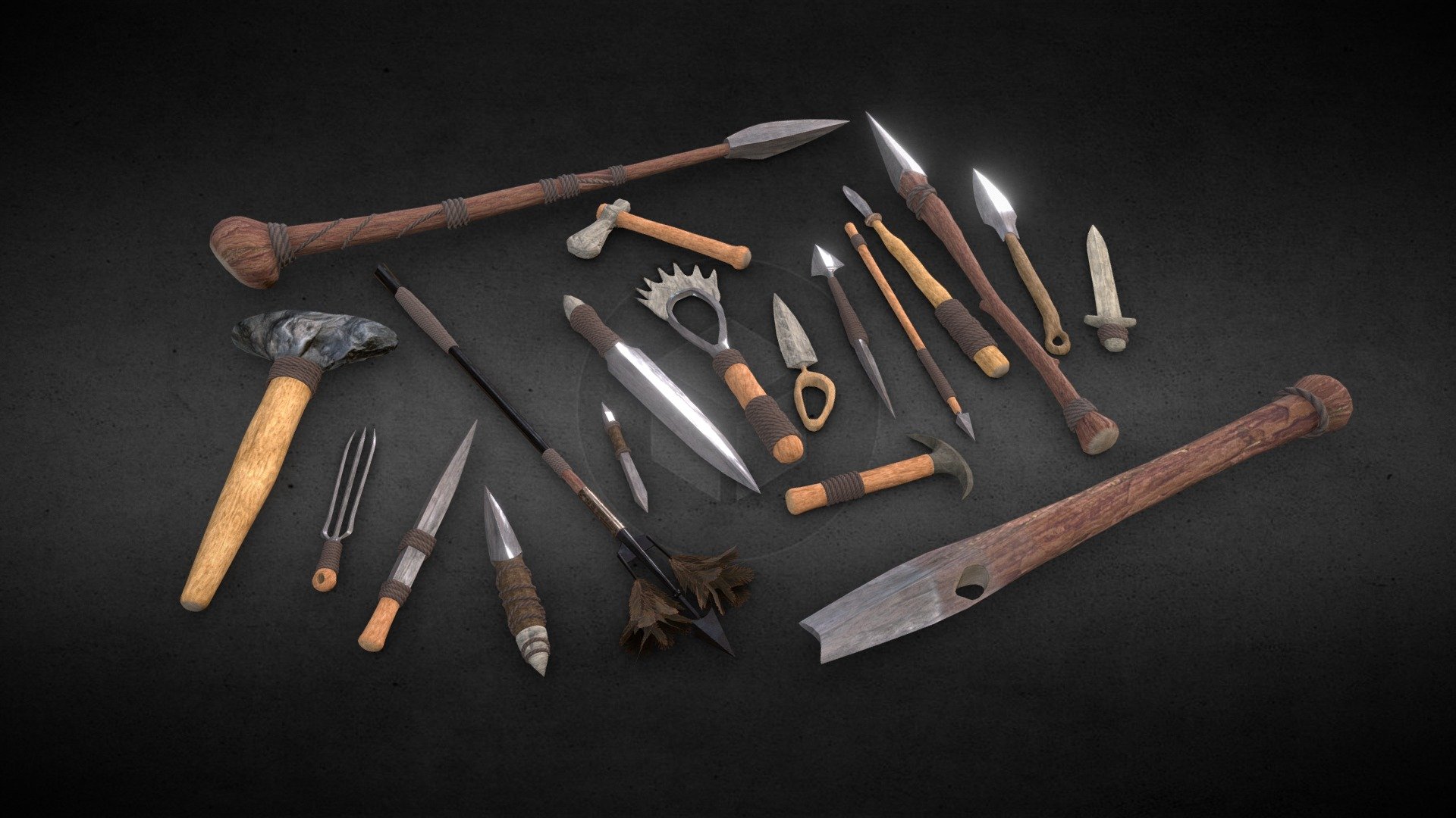 Primitive Weapons - Buy Royalty Free 3D model by alixor22 [8e5dde0 ...